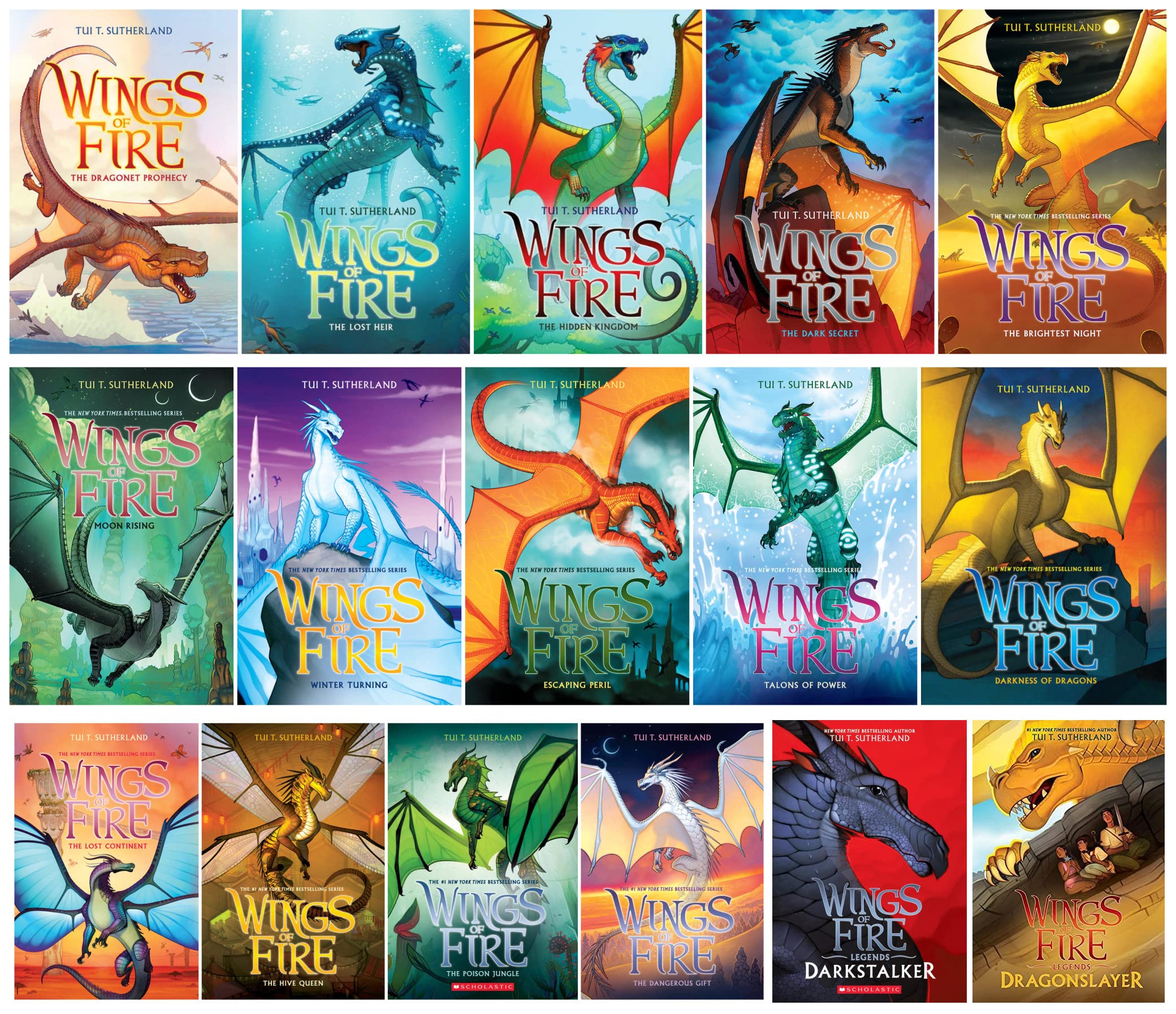 NEW!!! Wings of Fire Series Complete 16 Books Set: (Books 1-14) + Wings ...