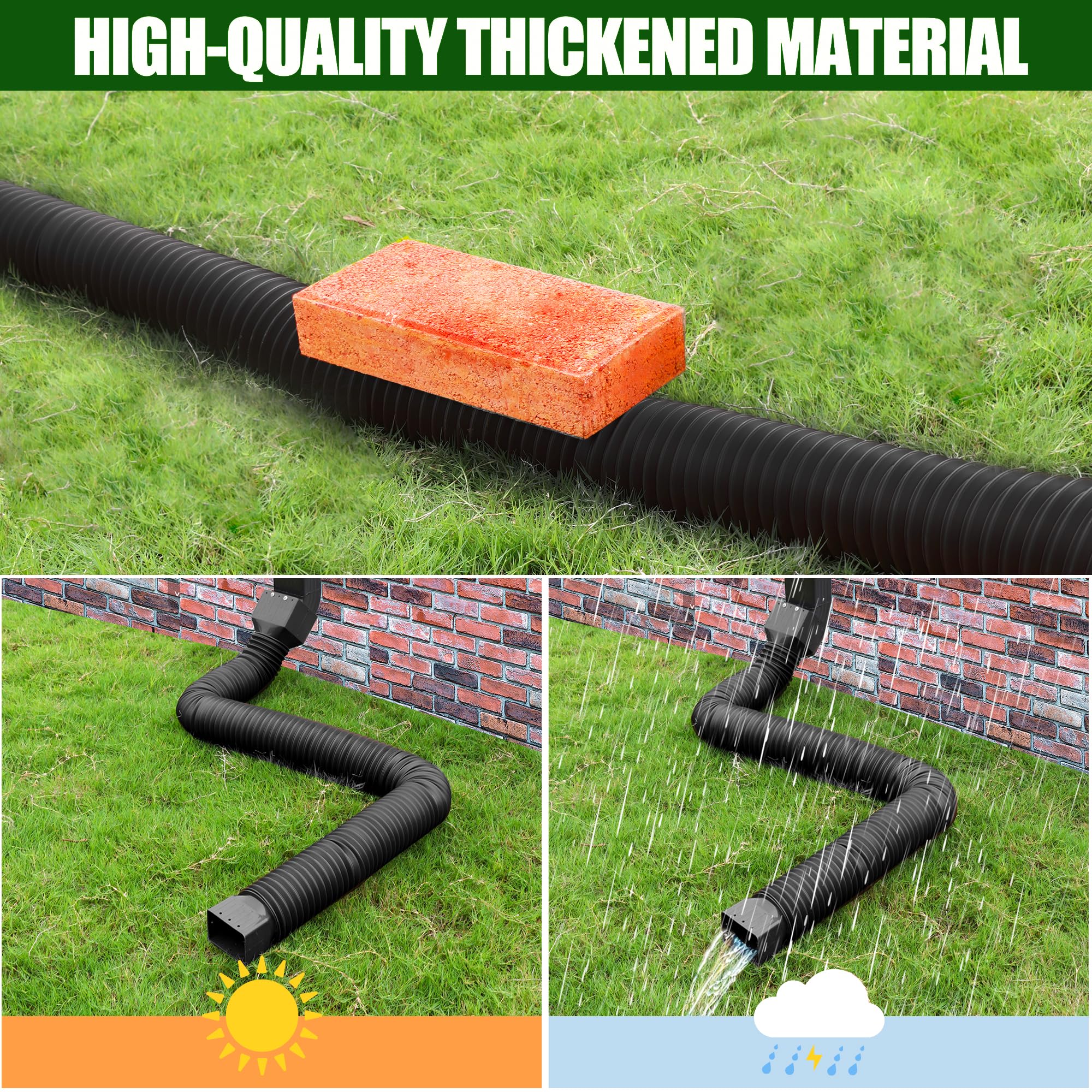 Snapklik.com : 2 Pack Rain Gutter Downspout Extensions, Upgraded ...