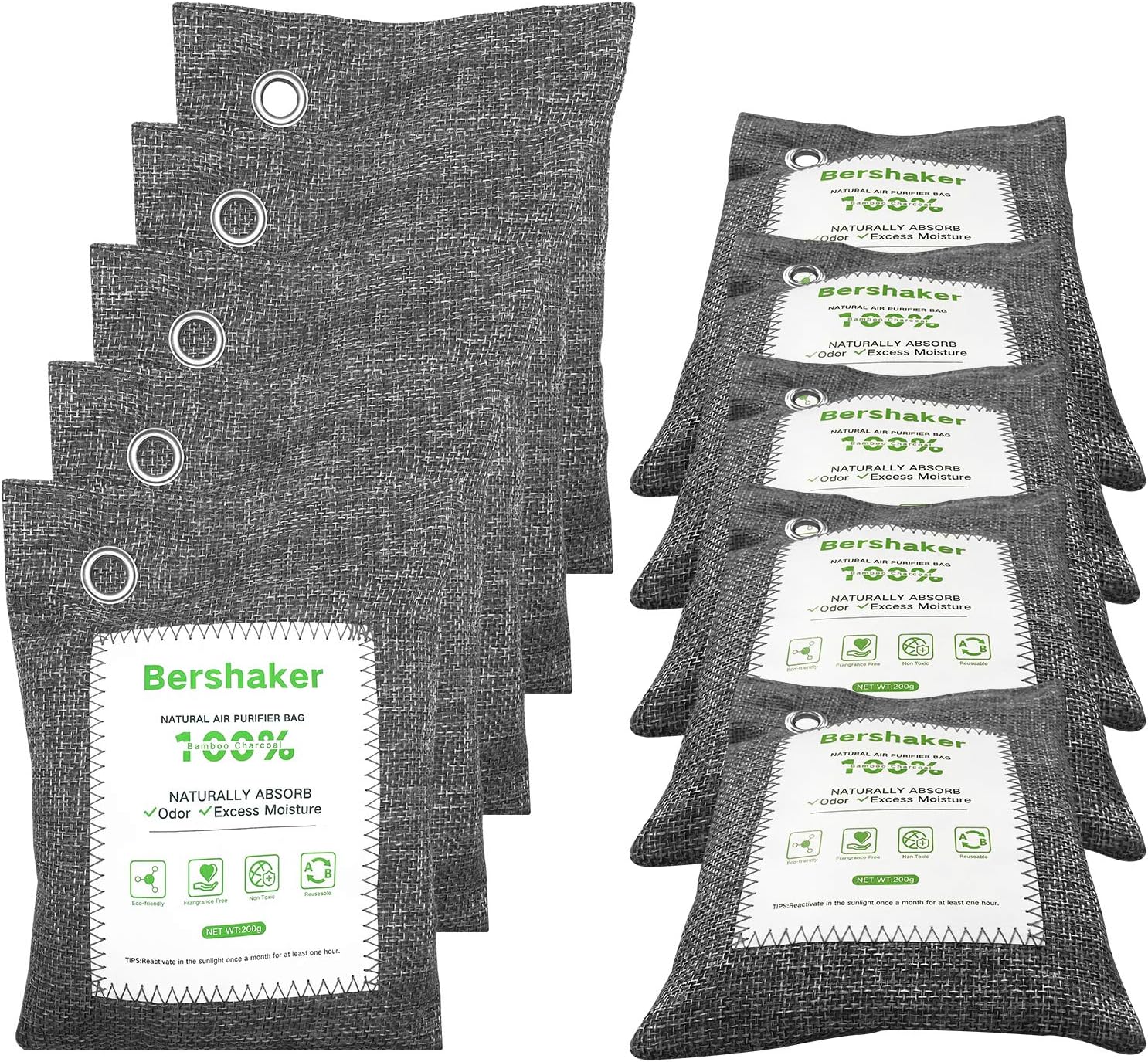 Amazon.com: Activated Charcoal Bags,10Pack Bamboo Charcoal Air ...