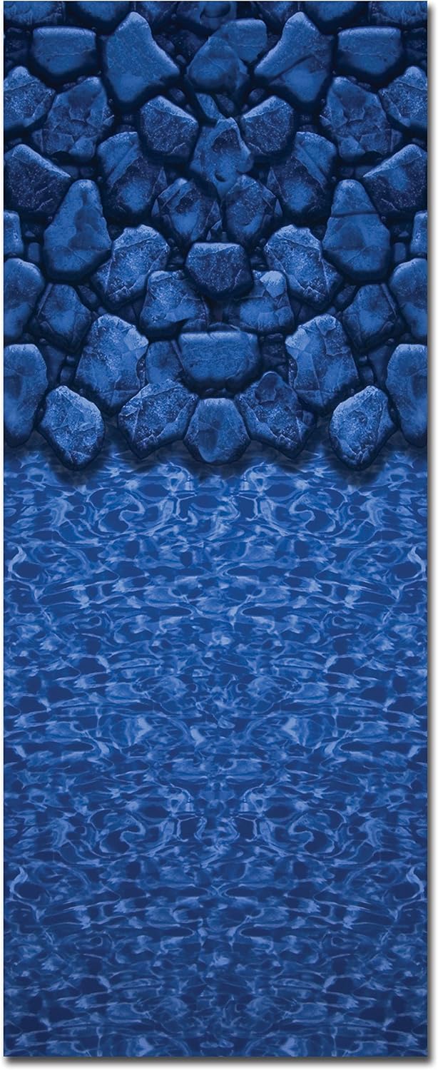 24-ft. Round Overlap Above Ground Pool Liner - Boulder Swirl - 25-Gauge ...