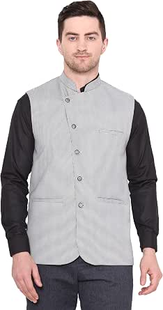 Amazon.com: ZAREENVALA Men's Jawahar-Cut Nehru Jacket for Men Formal ...