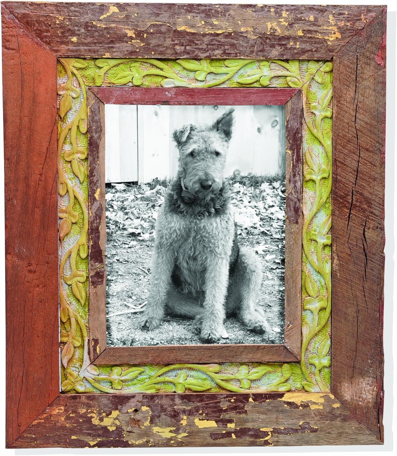 Amazon.com - Foreside Home and Garden Wooden Carved Trim Frame, Large ...