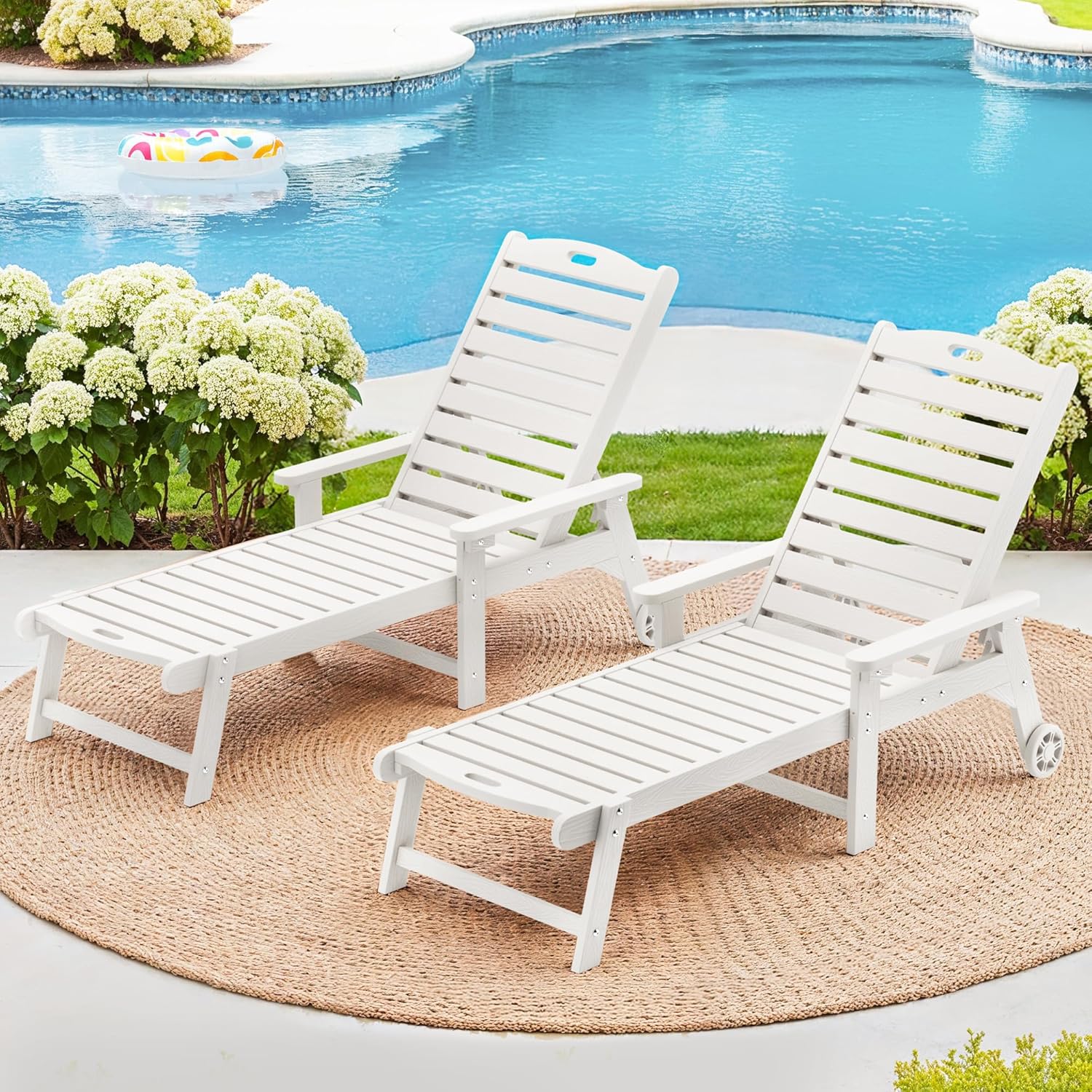 Amazon.com : LUE BONA Outdoor Chaise Lounge Chairs Set of 2, 79 ...