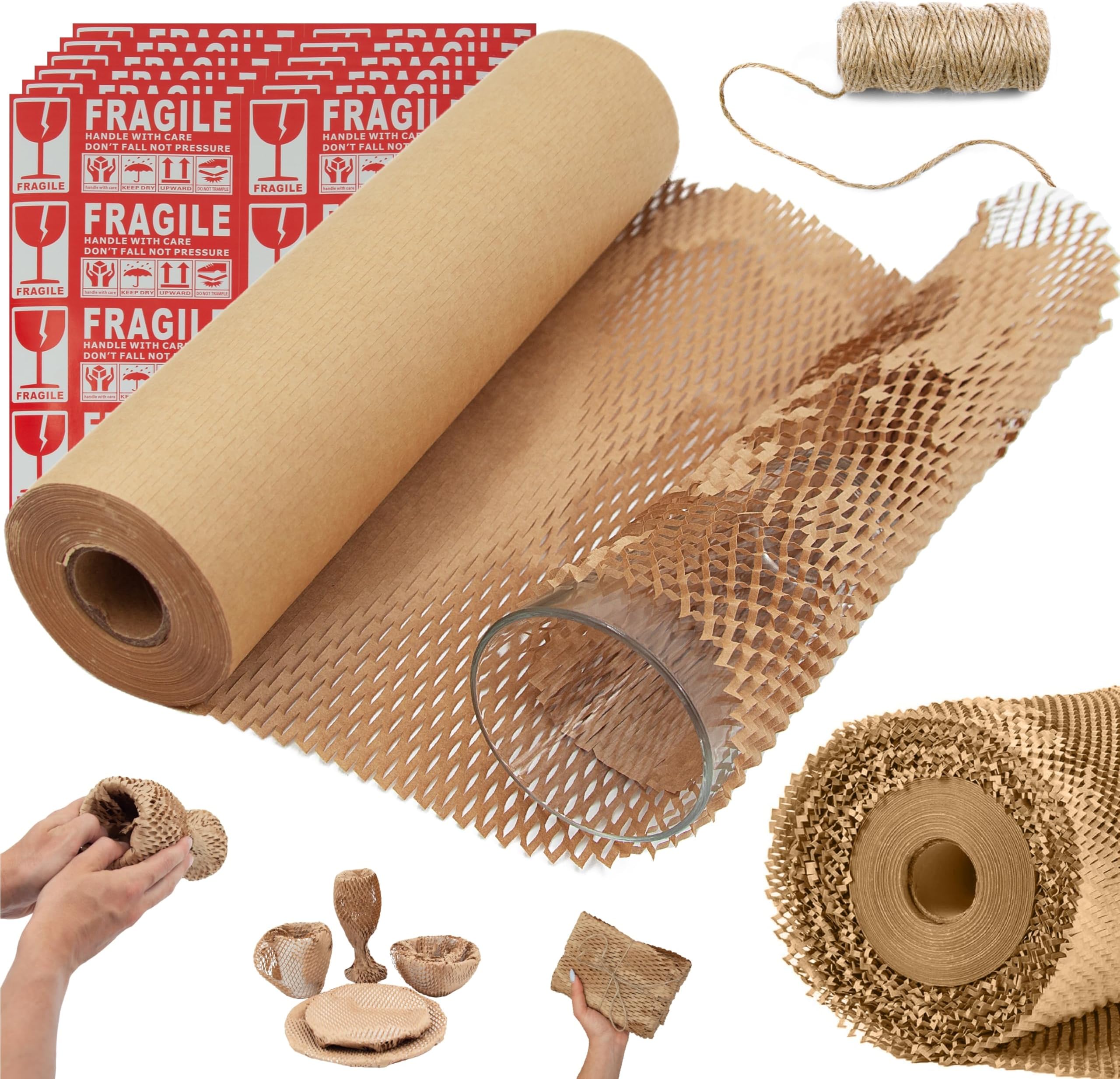 Amazon.com : Honeycomb Packing Paper 15"x500', Bubble Paper Wrap for ...