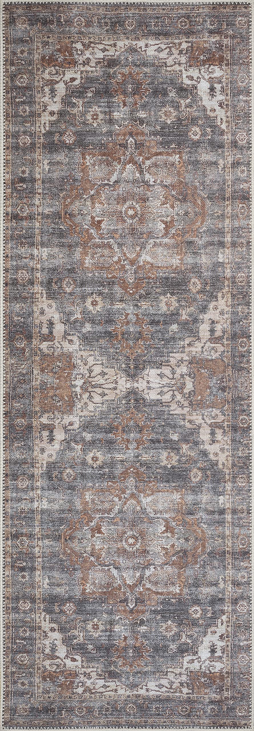 Adiva Rugs Machine Washable Area Rug with Non Slip Backing for Living ...