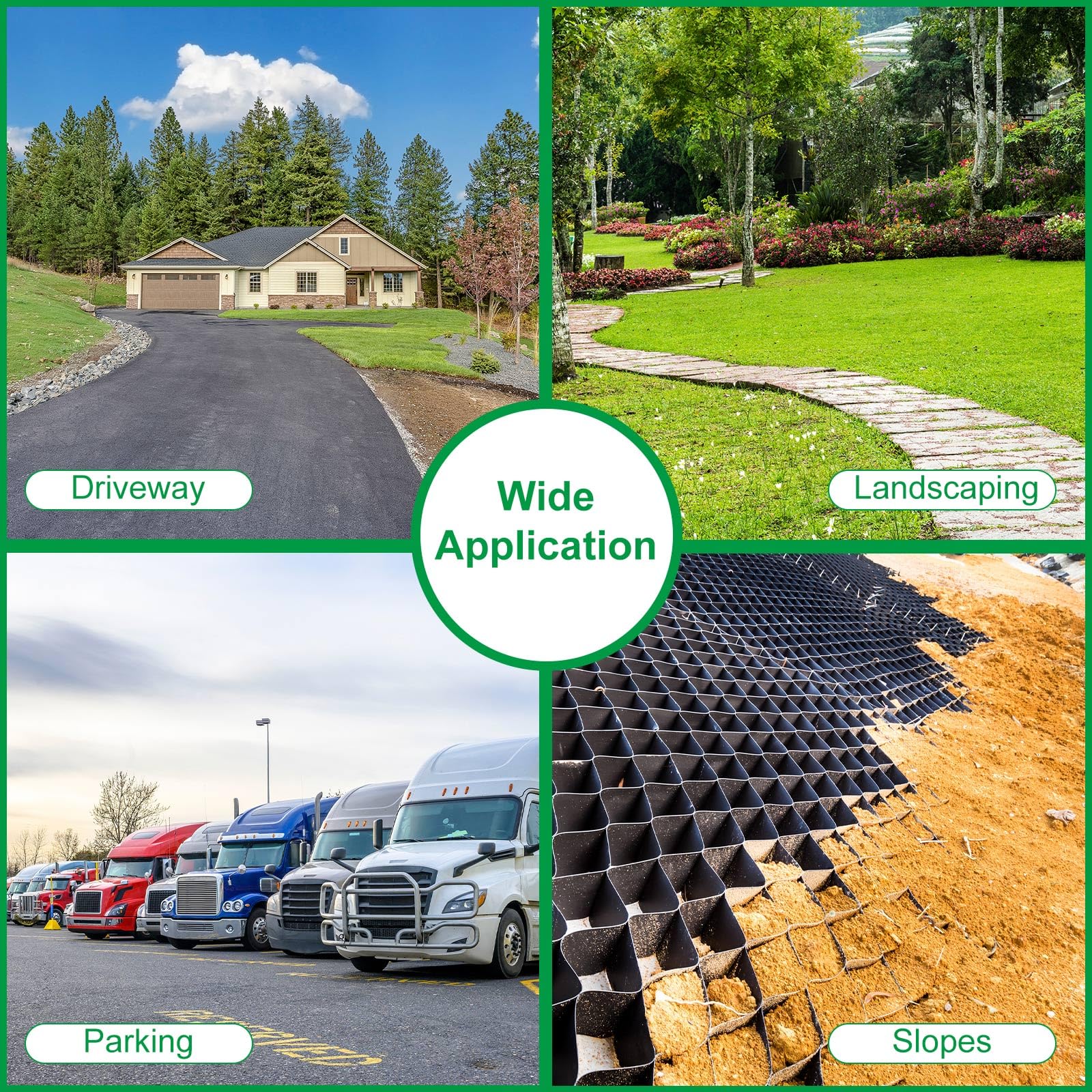 Snapklik.com : 9 X 20 Ft Gravel Stabilizer Grid Mud Slope Control ...