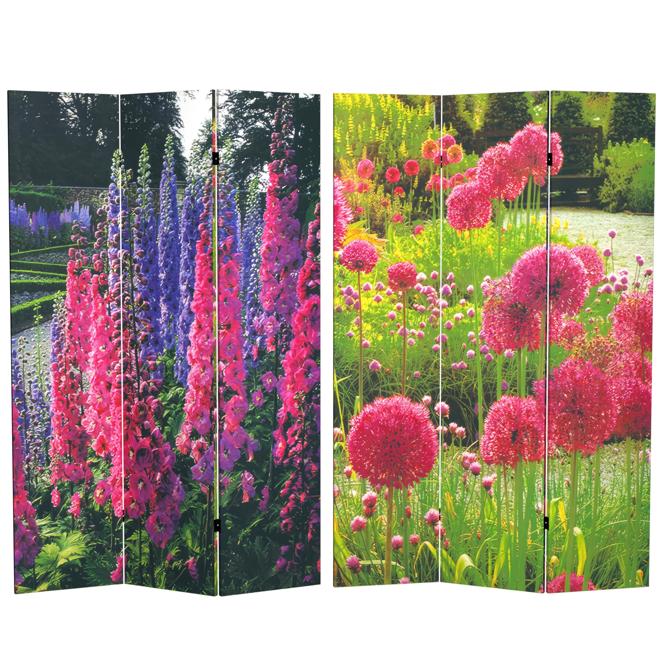Oriental Furniture 6 ft. Tall Floral Double Sided Room Divider - floral ...