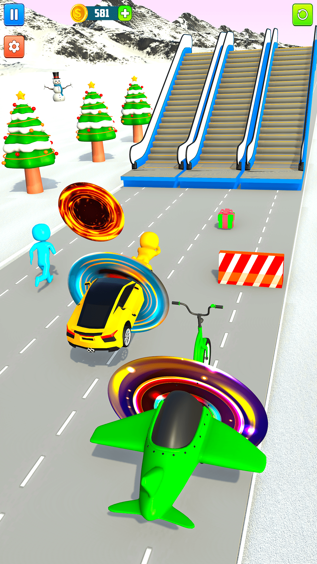 Shape Transform Rush Shifting Race Master Car 3D Casual Game And New Super Robot Bridge Run Race ...