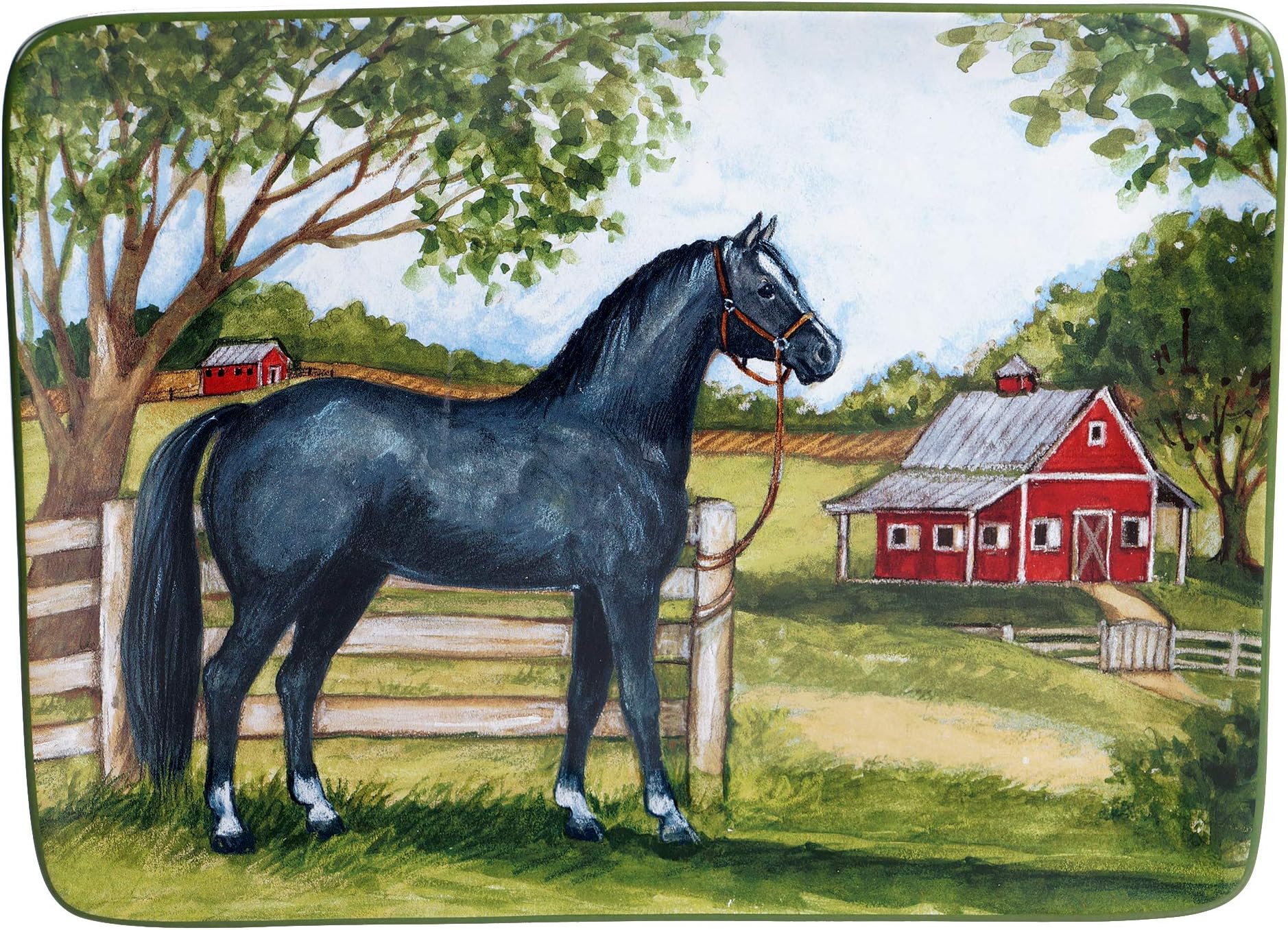 Amazon.com | Certified International Clover Farm 10.5" Dinner Plates ...