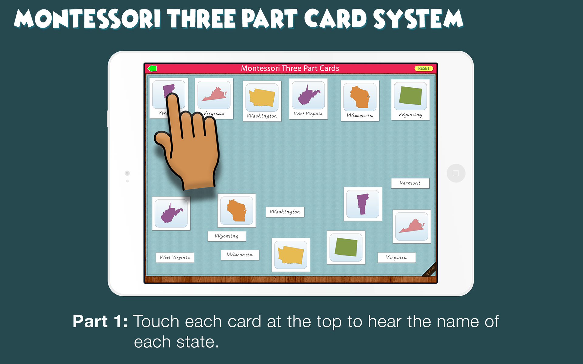 Montessori Three Part Card System - United States of America - App on ...
