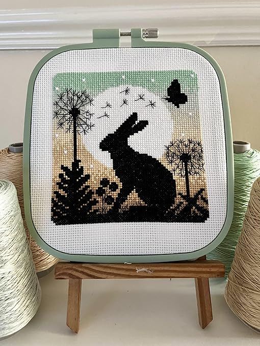 Moonlight Hare Cross Stitch Kit : Amazon.co.uk: Home & Kitchen