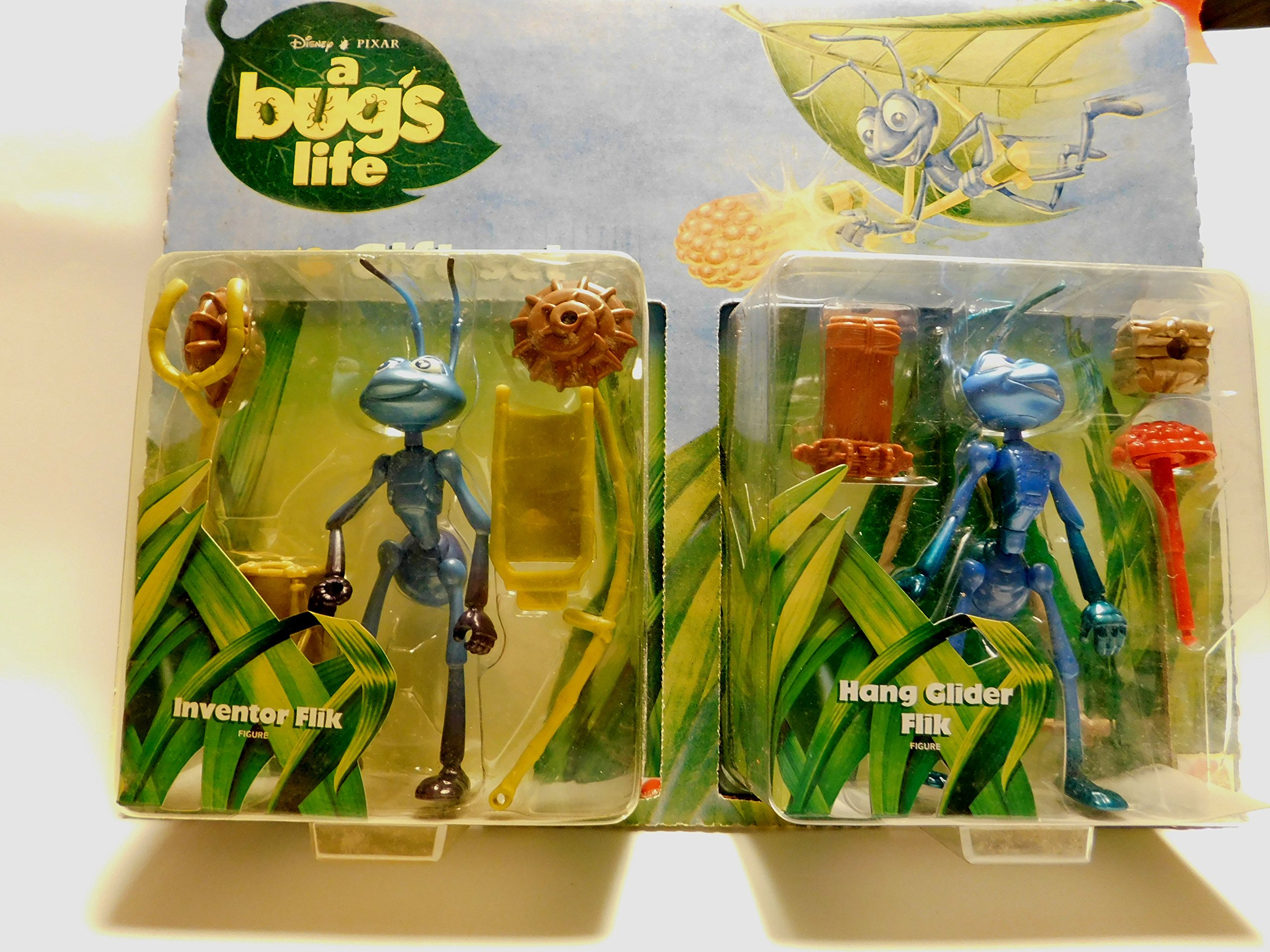 Buy A Bugs Life Inventor Flik & Hang Glider Flik Figures 5 Inches Tall ...