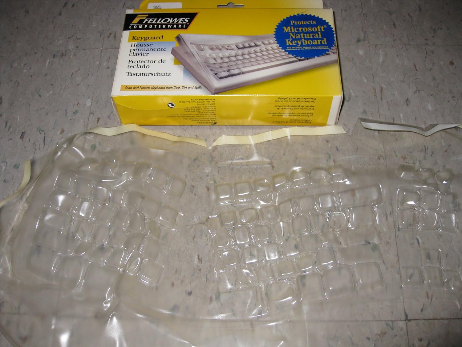 Amazon.com: Fellowes Keyguard Keyboard Guard for MS Natural Keyboard ...