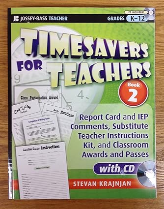 Timesavers for Teachers, Book 2: Report Card and IEP Comments ...