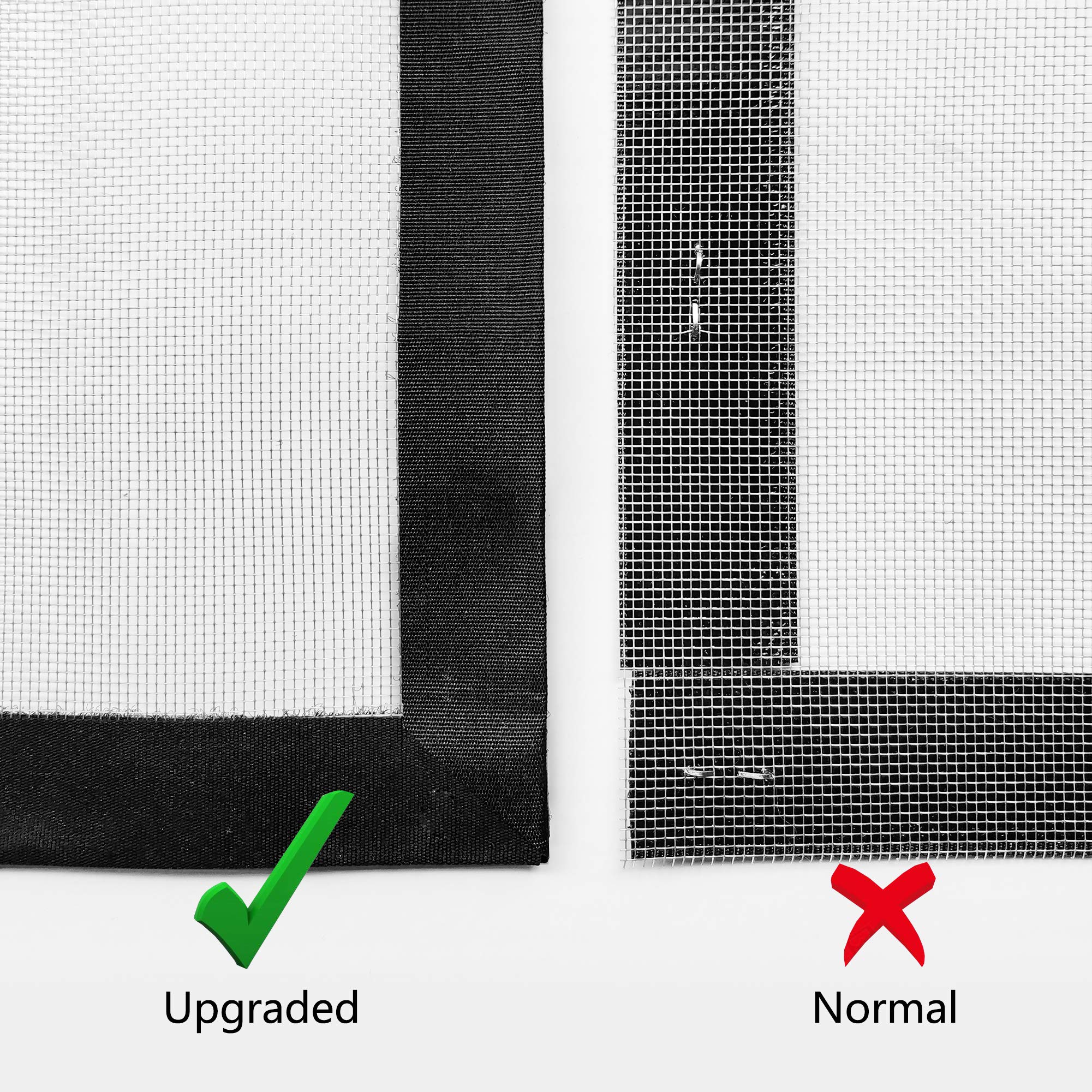 Window Screen With Black Upgraded Hook And Loop Adhesive Edging Frame window-screen-with-black-upgraded-hook-and-loop-adhesive-edging-frame
