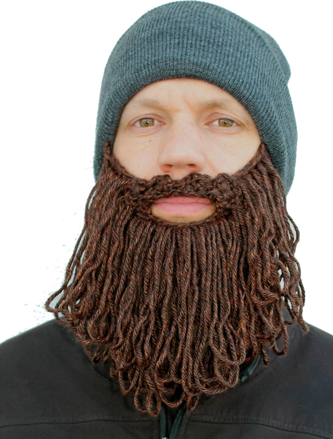 Amazon.com: The Original Beard Beanie - Lumberjack Charcoal Long Beard ...