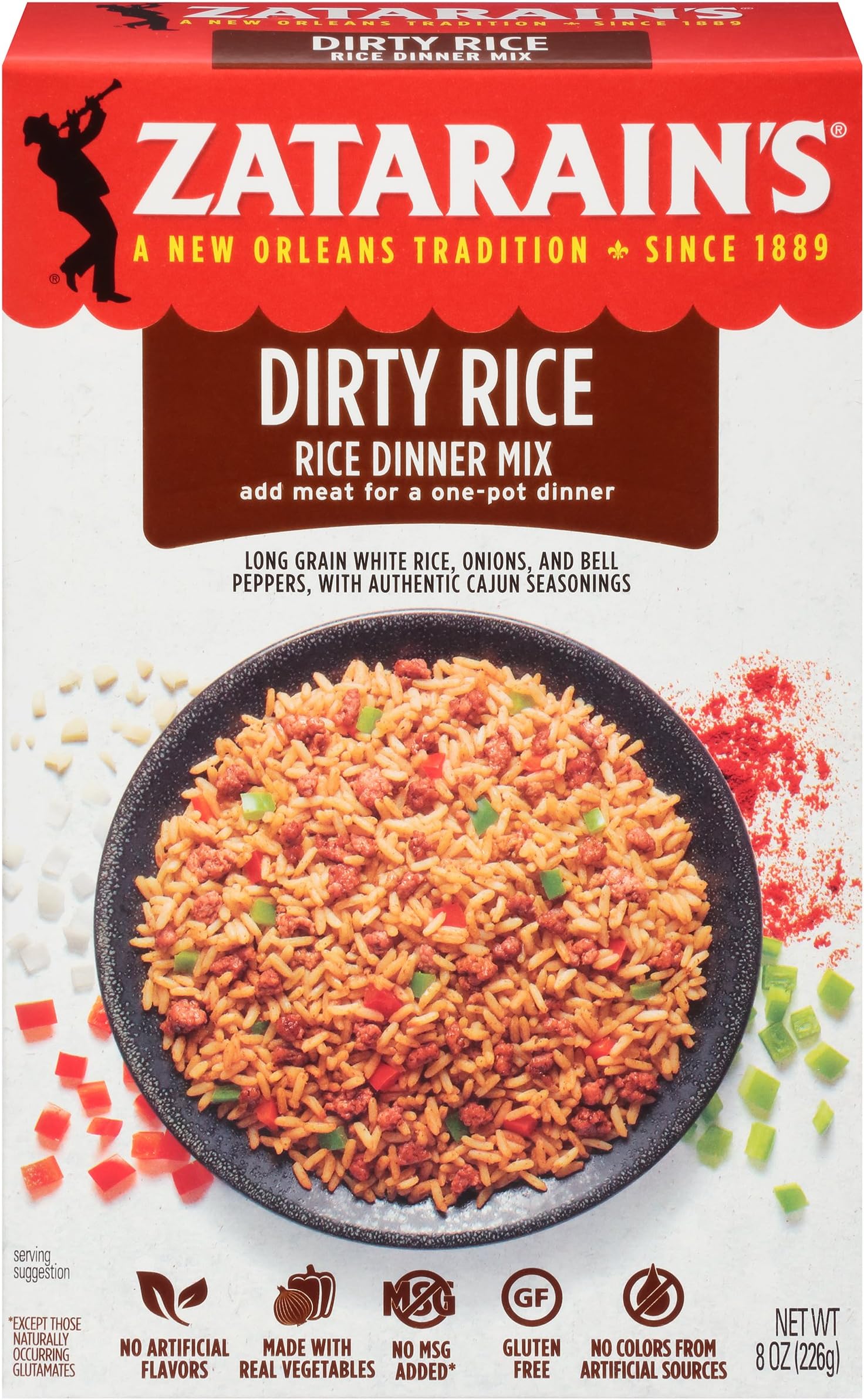Amazon.com : Zatarain's Mix Dirty Rice, 8 oz (Pack of 1) : Packaged ...