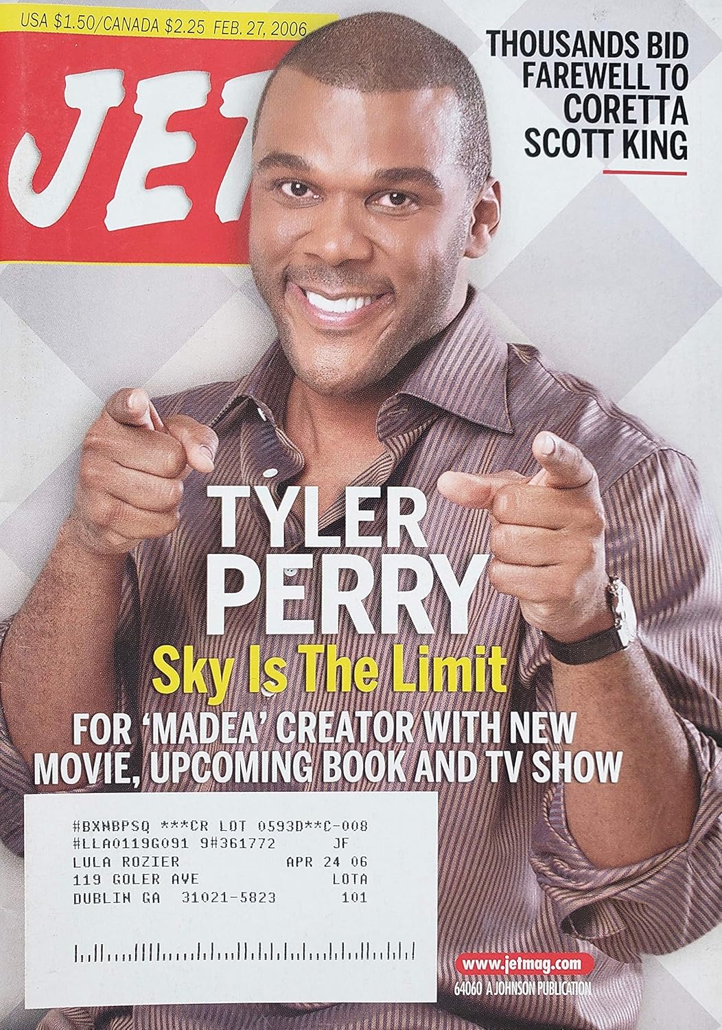 Jet Magazine February 27, 2006 * Tyler Perry Sky Is The Limit For ...