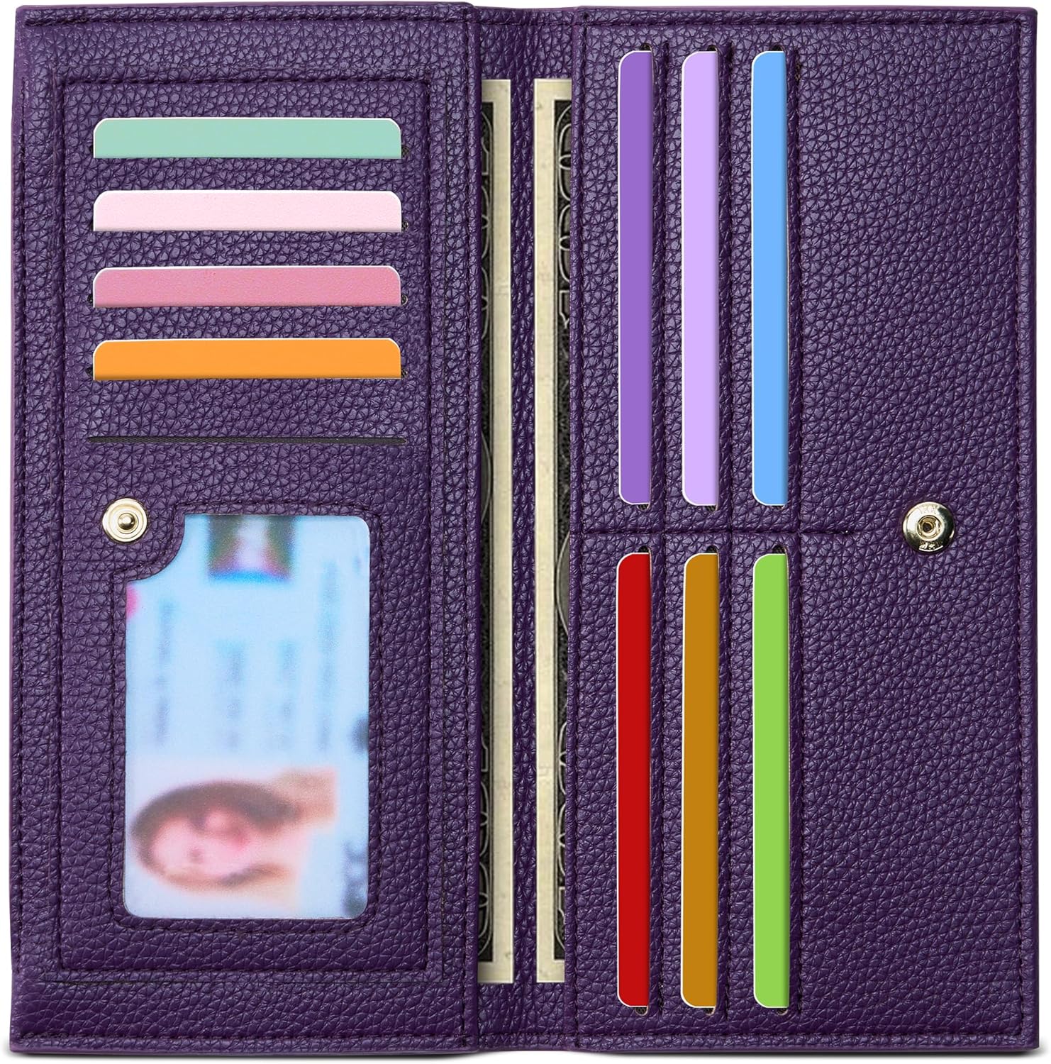 Amazon.com: Tipmile Slim Wallet for Women, RFID Blocking Credit Card ...