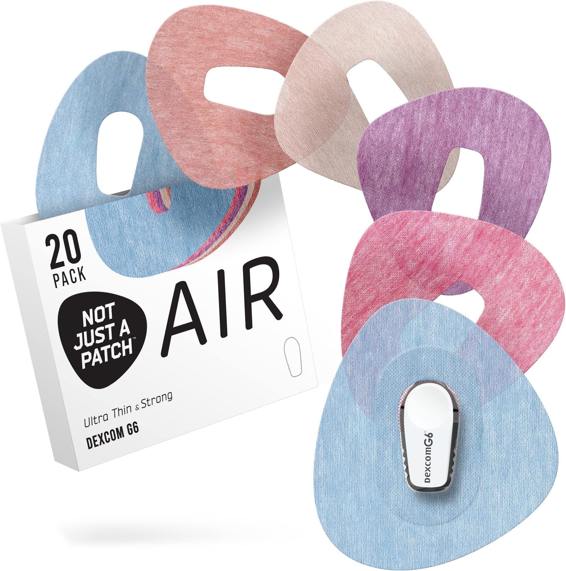 Amazon.com: Not Just A Patch Air (20 Pack) - CGM Dexcom G6 Adhesive ...