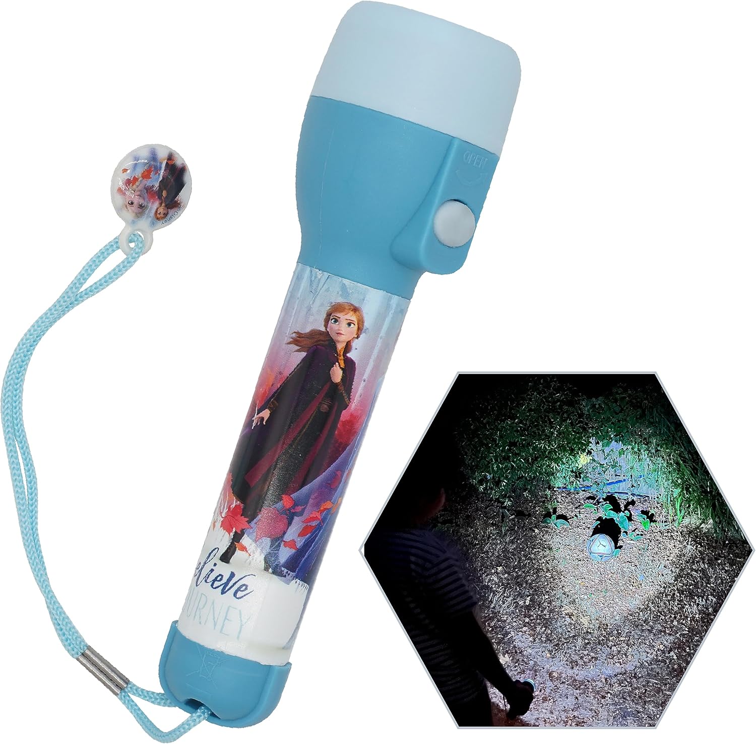 HOVUK Frozen Kids LED Flashlight Torch of Plastic-16cm, Big Torch ...