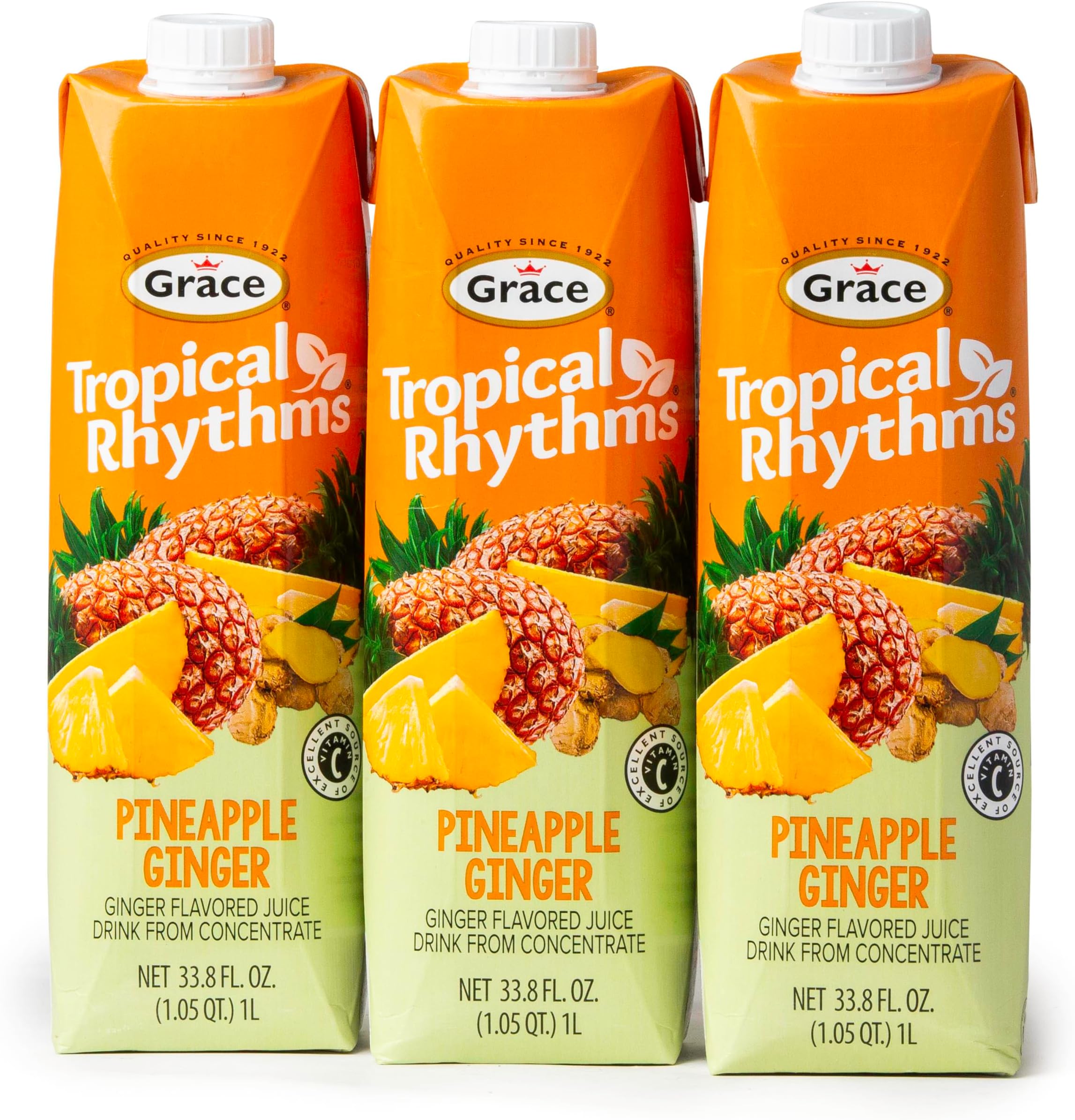 Amazon.com : Grace Tropical Rhythms Ginger and Pineapple Juice 1 Liter ...