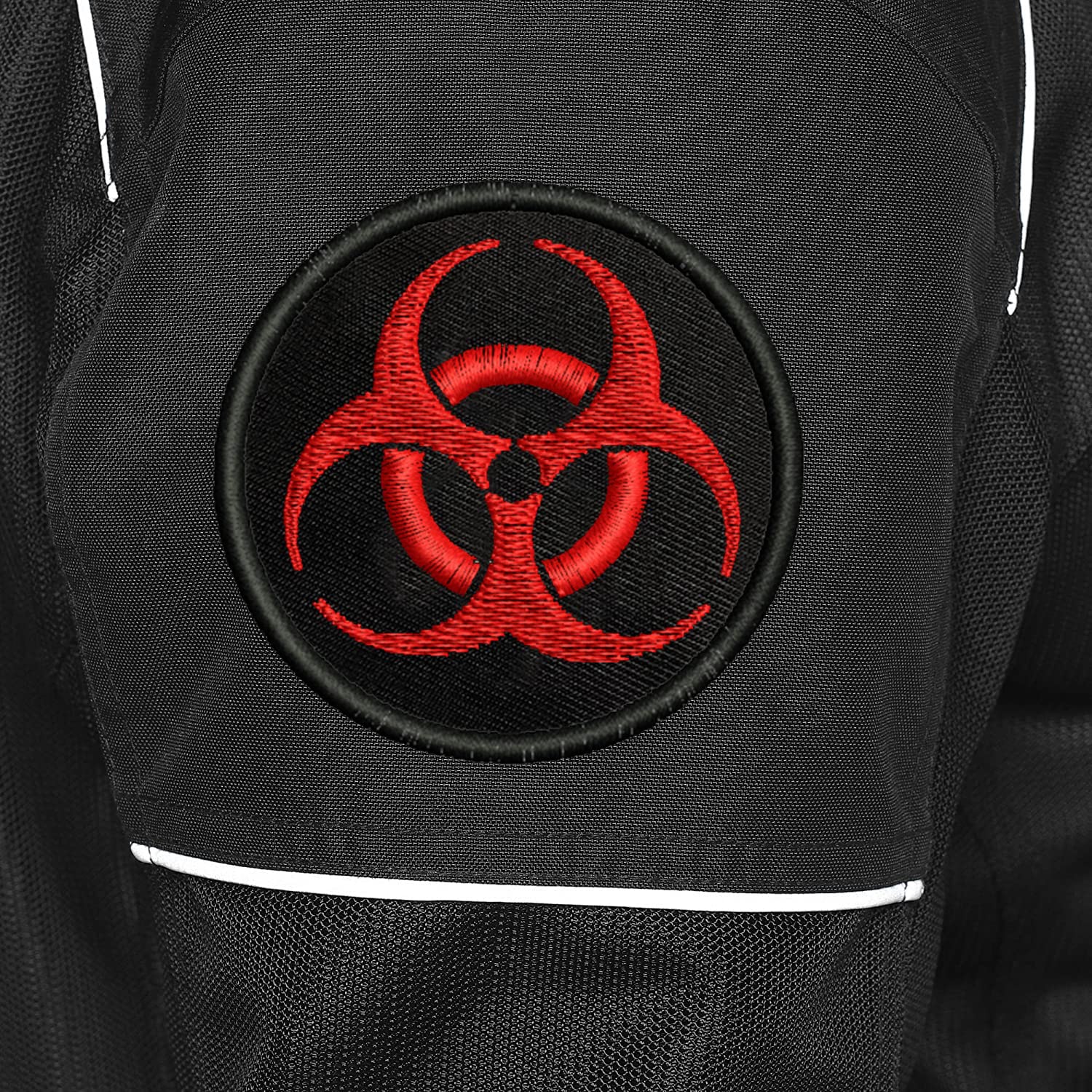 ISEE 360 Danger Biohazard Logo Embroidered Sweable Applique Patches ...