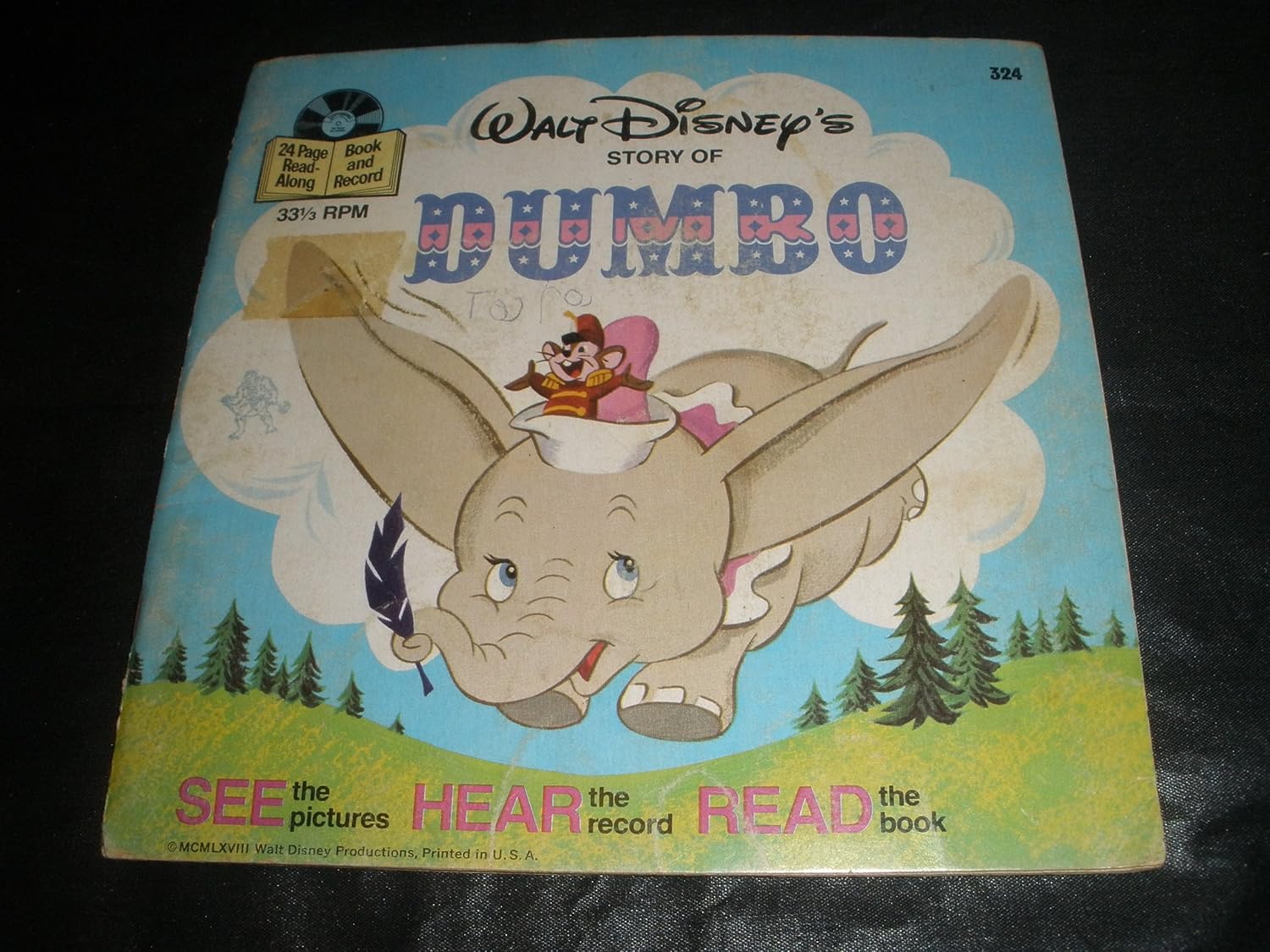 Walt Disney's Read Along Book & Record: the Story of Dumbo: Walt Disney ...