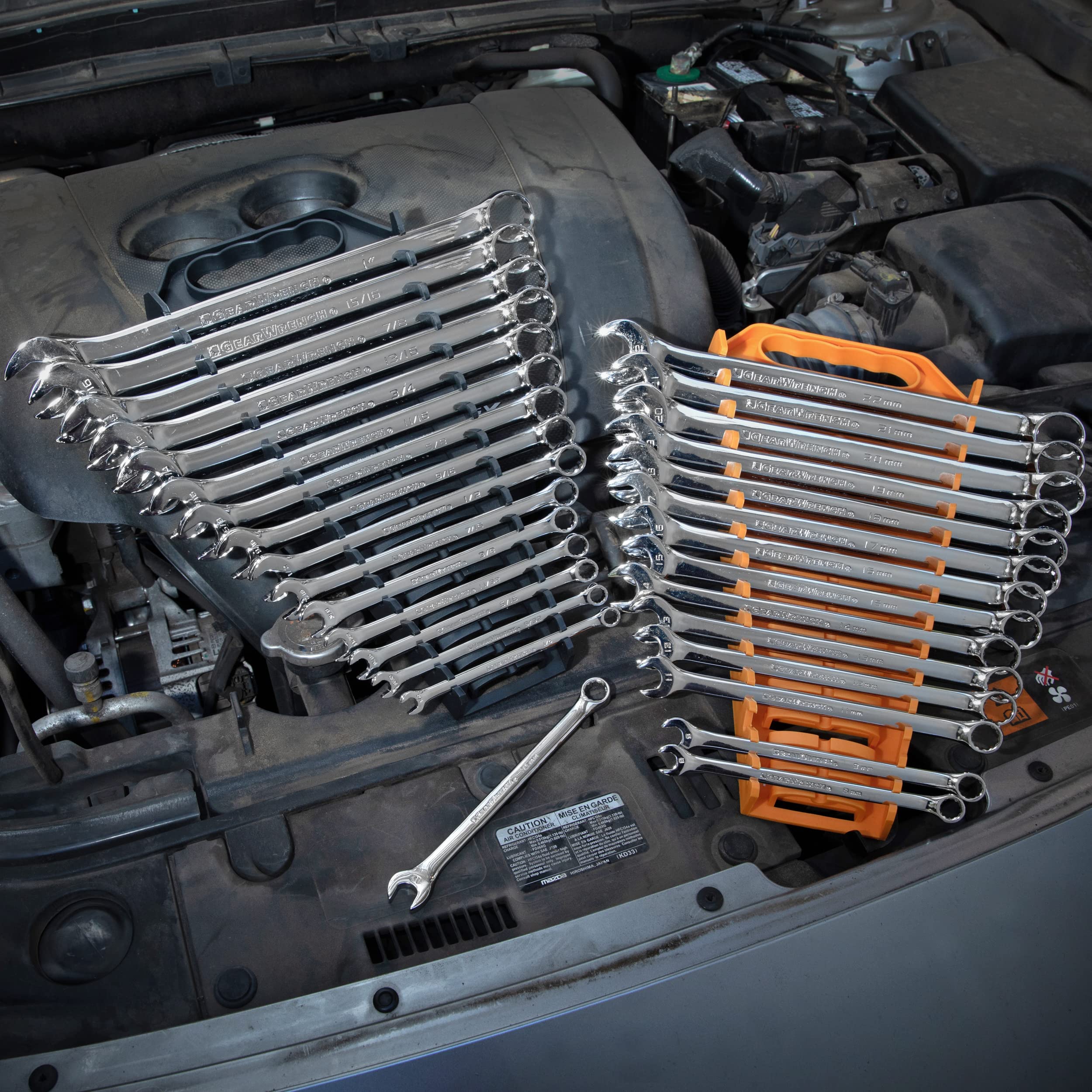 GEARWRENCH 30 Piece 12 Point Long Pattern Combination SAE/Metric Wrench ...