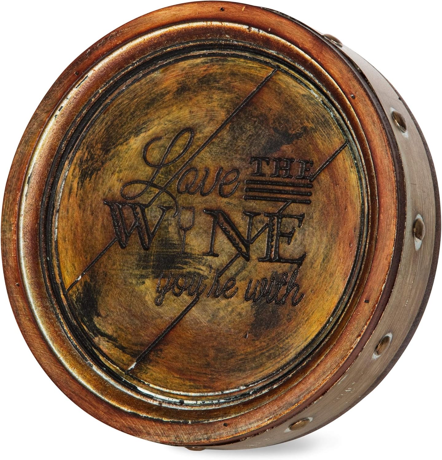 Amazon.com: Pavilion Gift Company 22075 Love Wine Barrel Plaque, 8-Inch ...