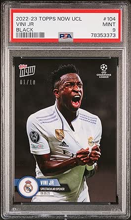 Amazon.com: Vini Jr. PSA 9 2022-23 Topps Now #104 Rare Trading Card ...