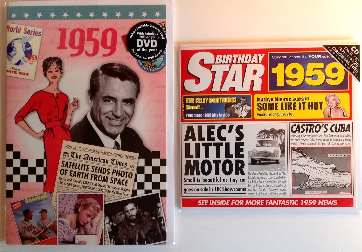 Amazon.com: 1959 Birthday Gifts Pack - 1959 DVD Film , 1959 Chart Hits ...