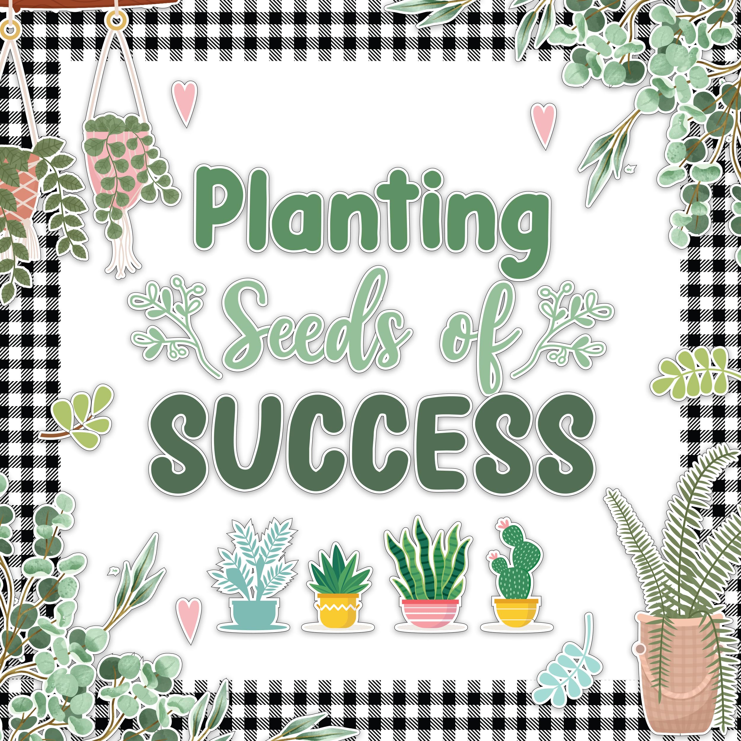 School Decoration Set Let's Grow Together Bulletin Board Set - 60 Pcs ...