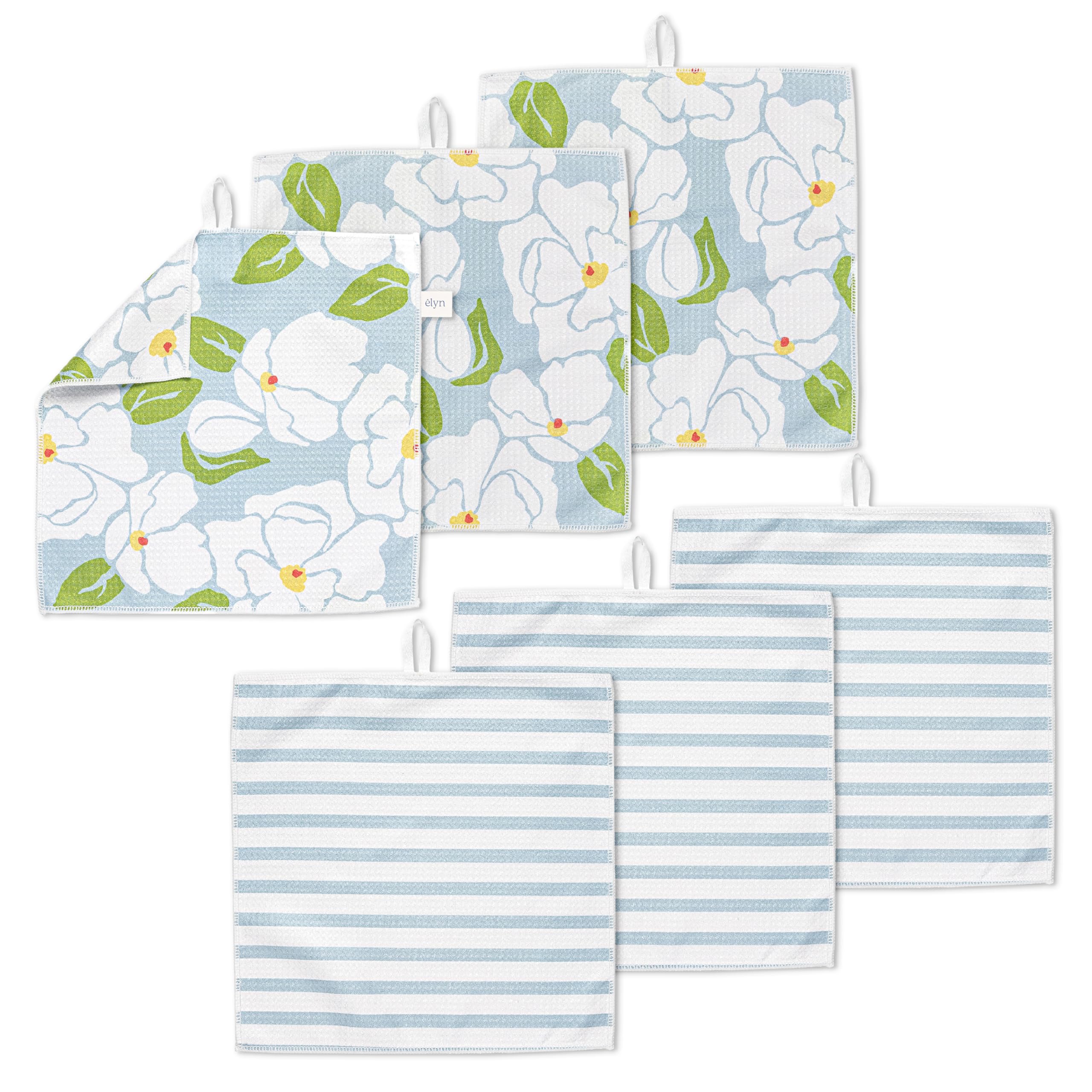 Amazon.com: ELYN Microfiber Kitchen Dish Cloth Set, Quick-Dry ...