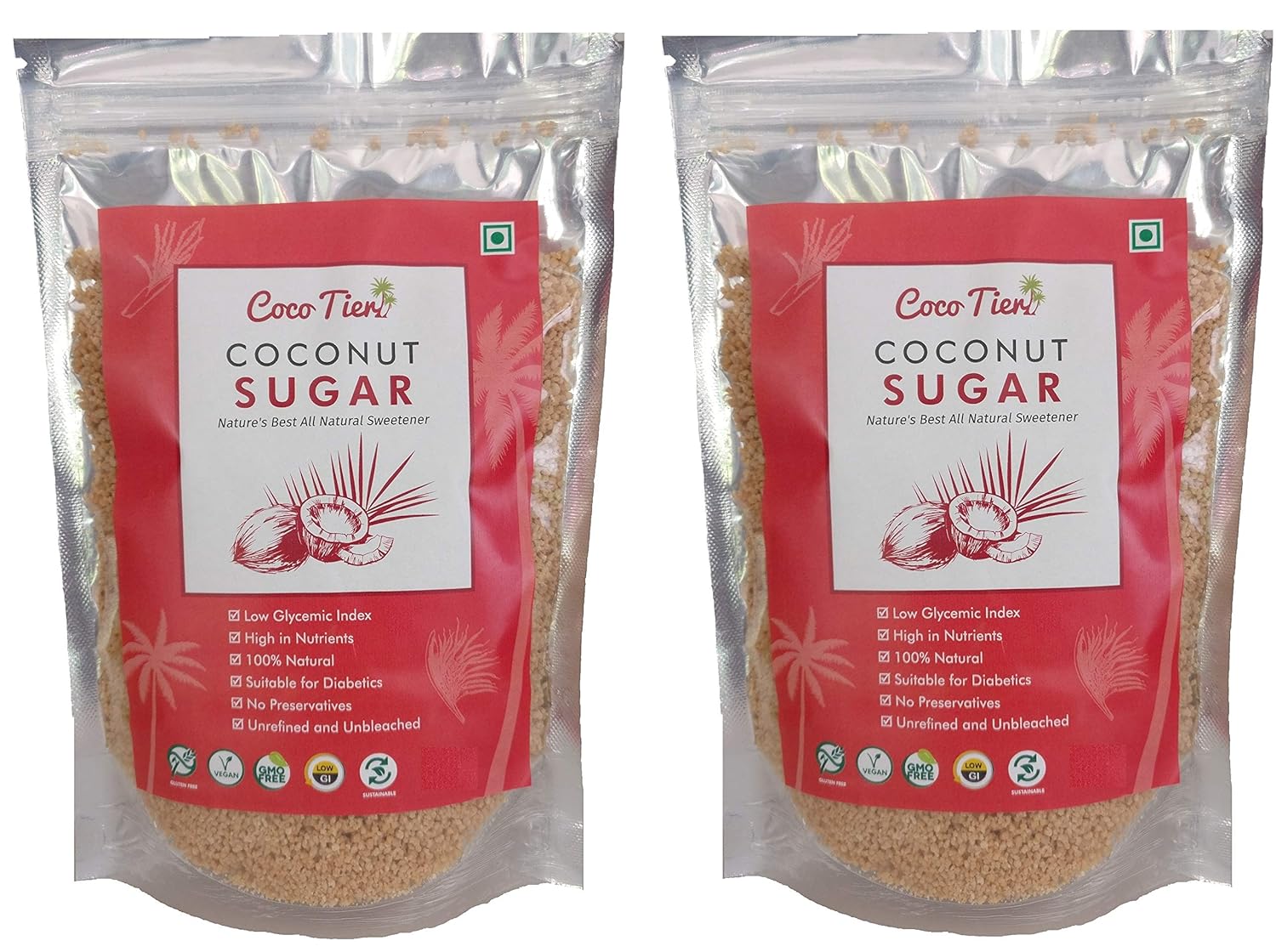 Coco Tier Coconut Jaggery Powder 1Kg (2 Packs of 500g) : Amazon.in ...