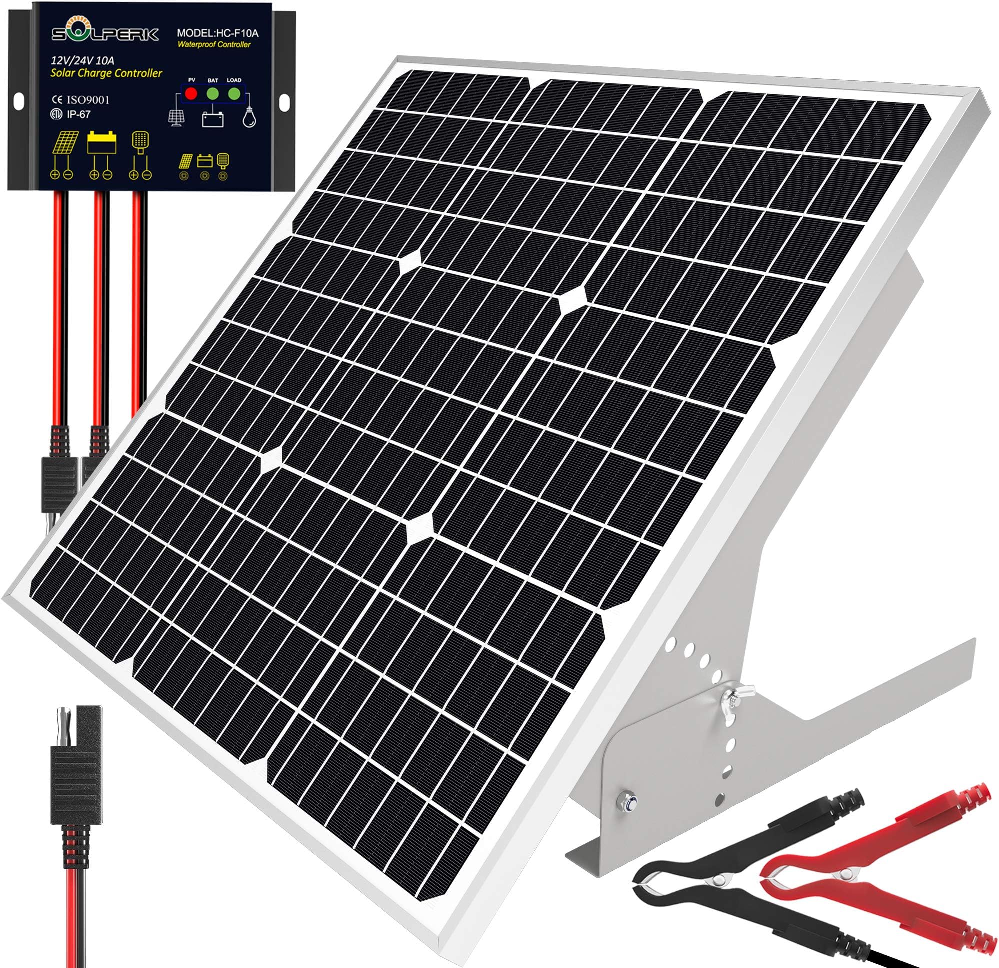 Amazon.com : SUNER POWER 24V Waterproof Solar Battery Trickle Charger ...