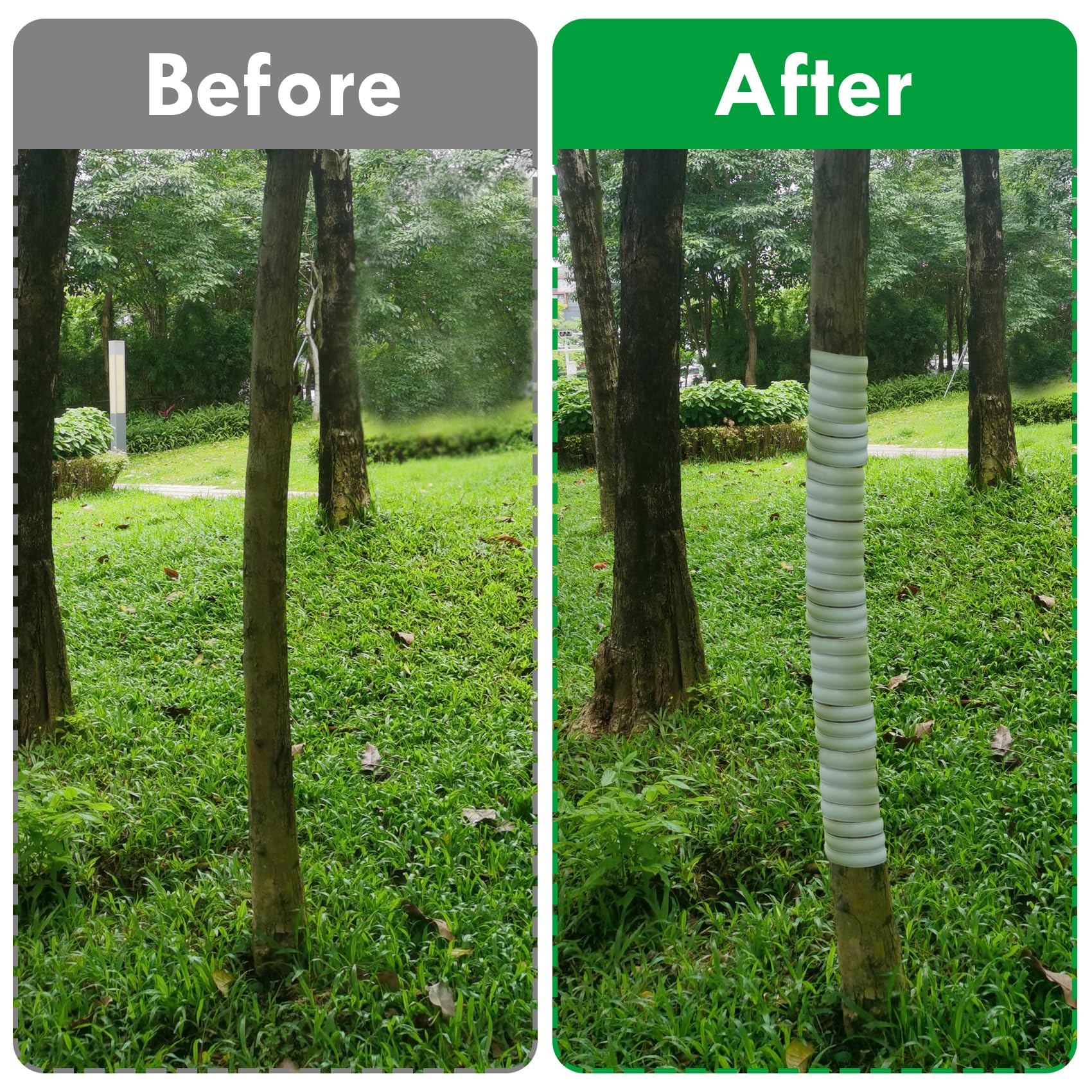Snapklik.com : Tree Guards, Plastic Spiral Tree Guards 6 PCS Corrugated ...