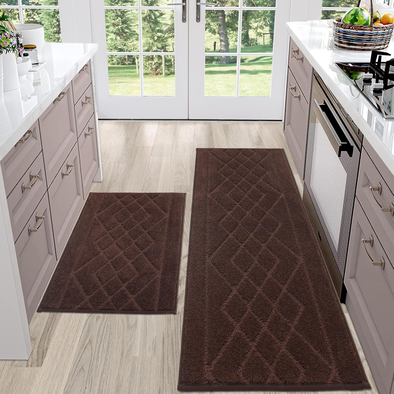 Amazon.com: BEQHAUSE Kitchen-Rugs Non Slip Kitchen Mats for Floor ...