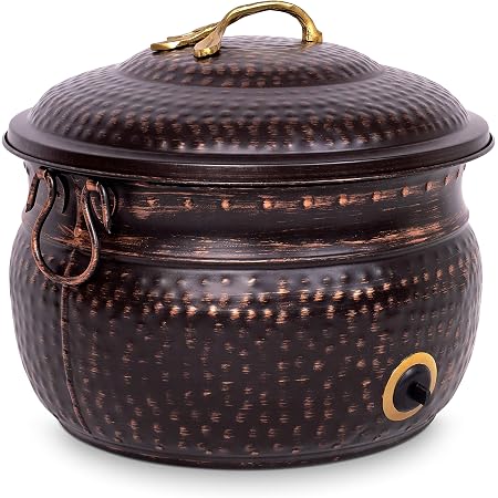 Amazon.com: LifeSmart Garden Hose Pot Storage Holder with Copper ...
