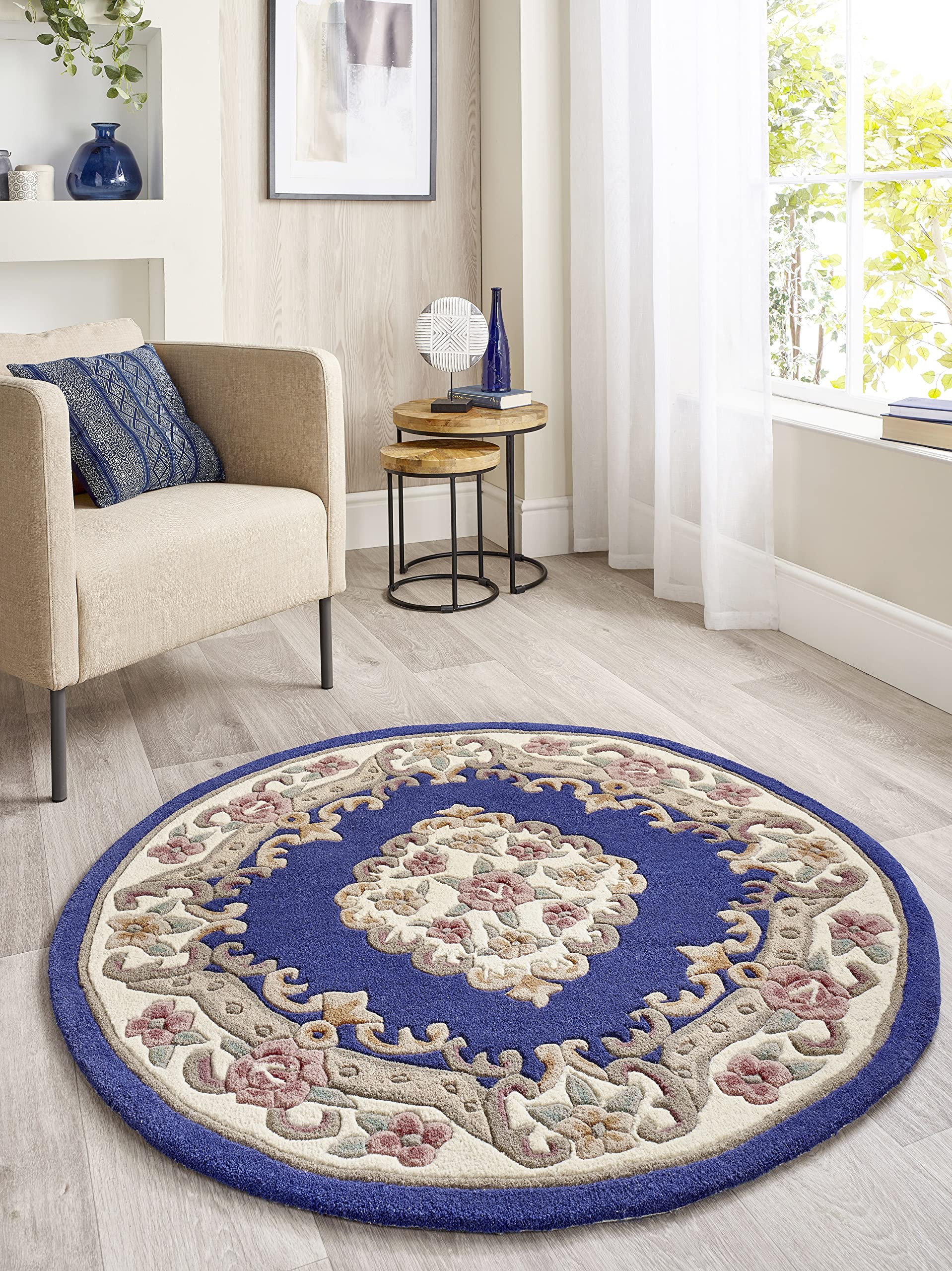 Lord of Rugs Lotus Premium Traditional Rug Aubusson Wool Heavy Thick ...