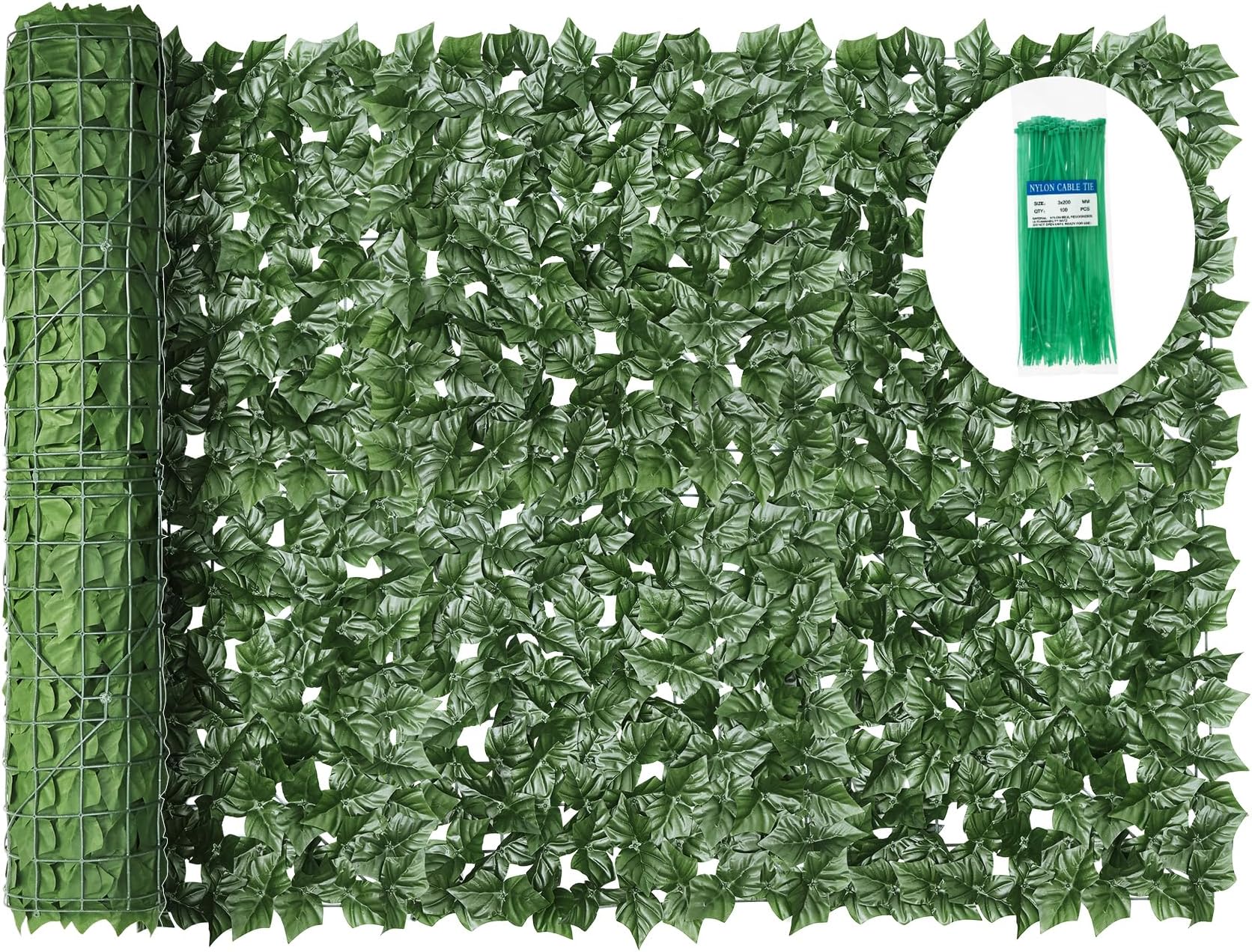 Amazon.com: Artificial Ivy Fence Privacy Screen with Mesh Back, 59" x ...