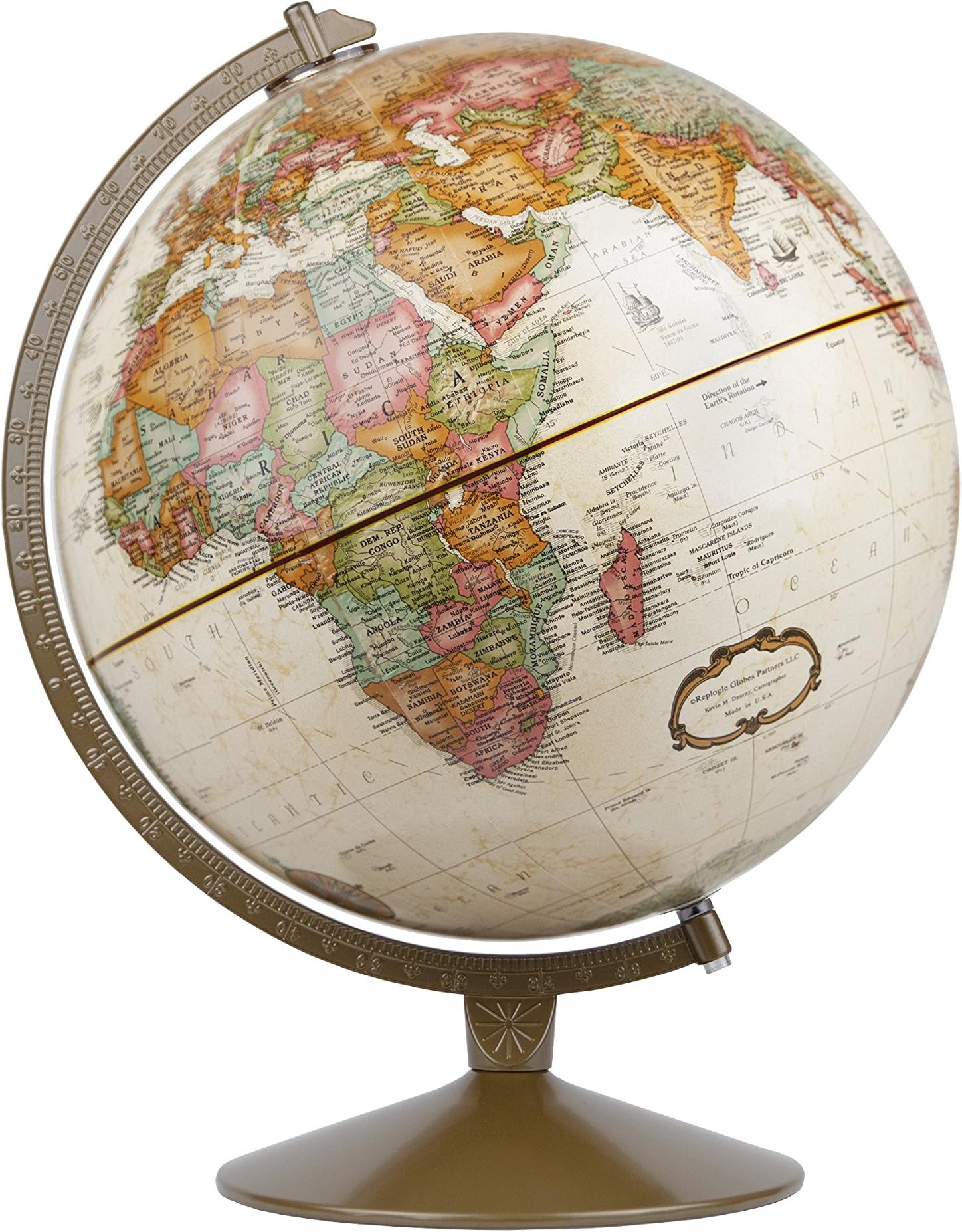 Amazon.com: Replogle Globes Franklin World Globe, Antique Ocean, 12 ...