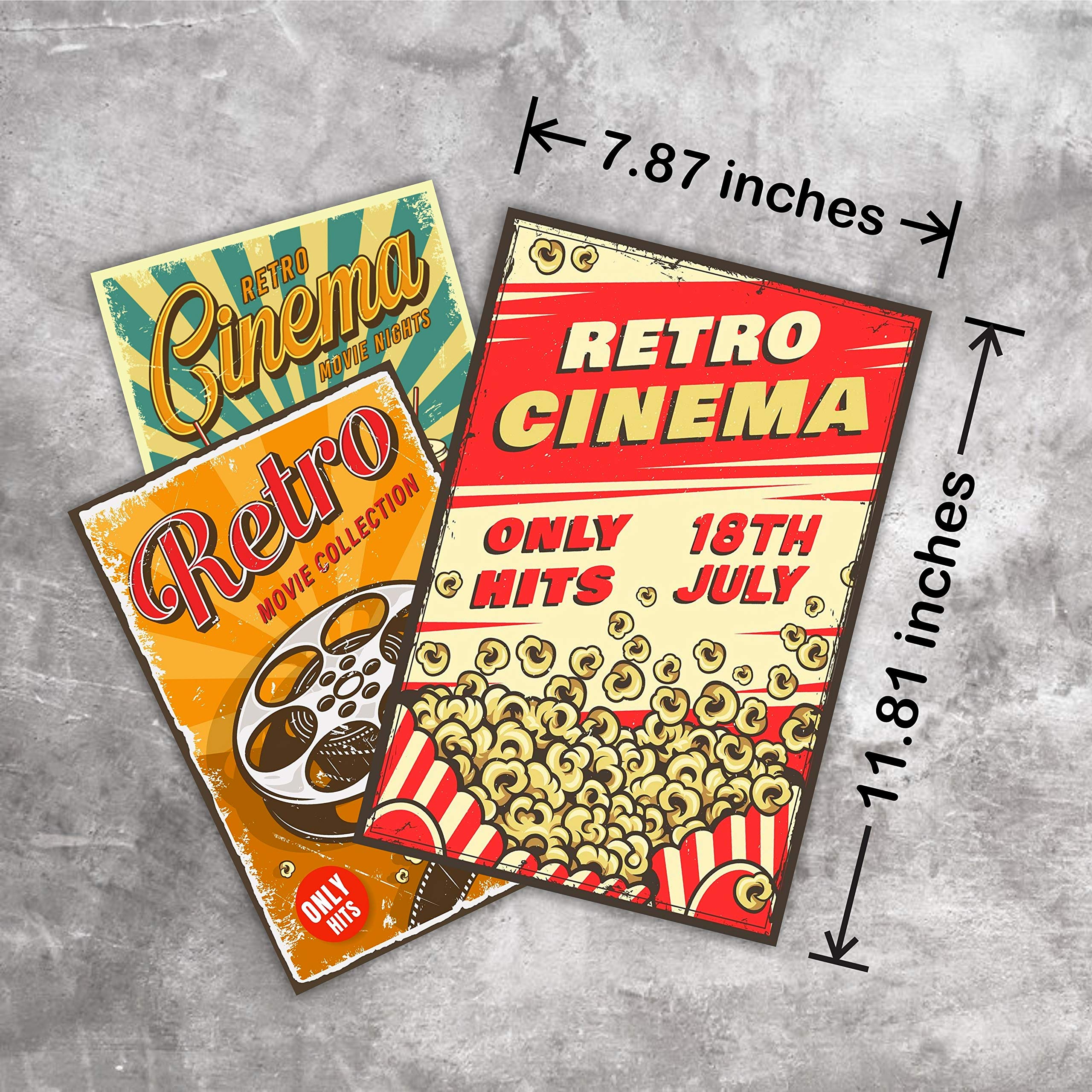 Buy HK Studio Vintage Movie Posters Decal - Bigger Size than Wall ...