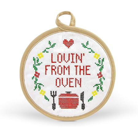 Amazon.com: Genuine Fred STITCHES POTHOLDER, RECIPE, White: Home & Kitchen