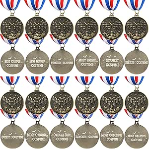 Amazon.com : Loetere 12 Pcs Halloween Spooktacular Medals 2'' Trophy ...