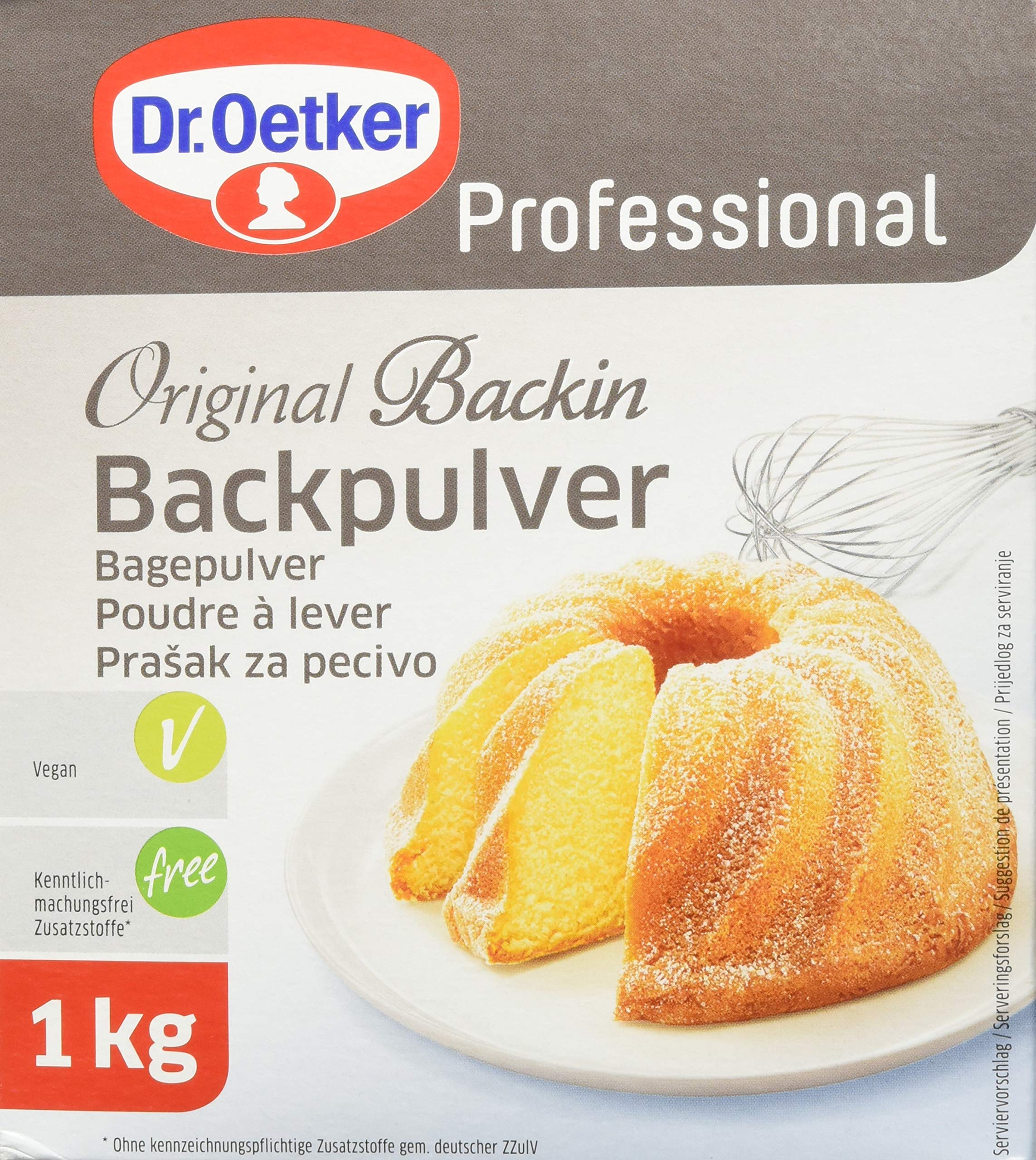 Dr. Oetker Professional Backpulver, 1 x 1kg Packung, Original Backin ...