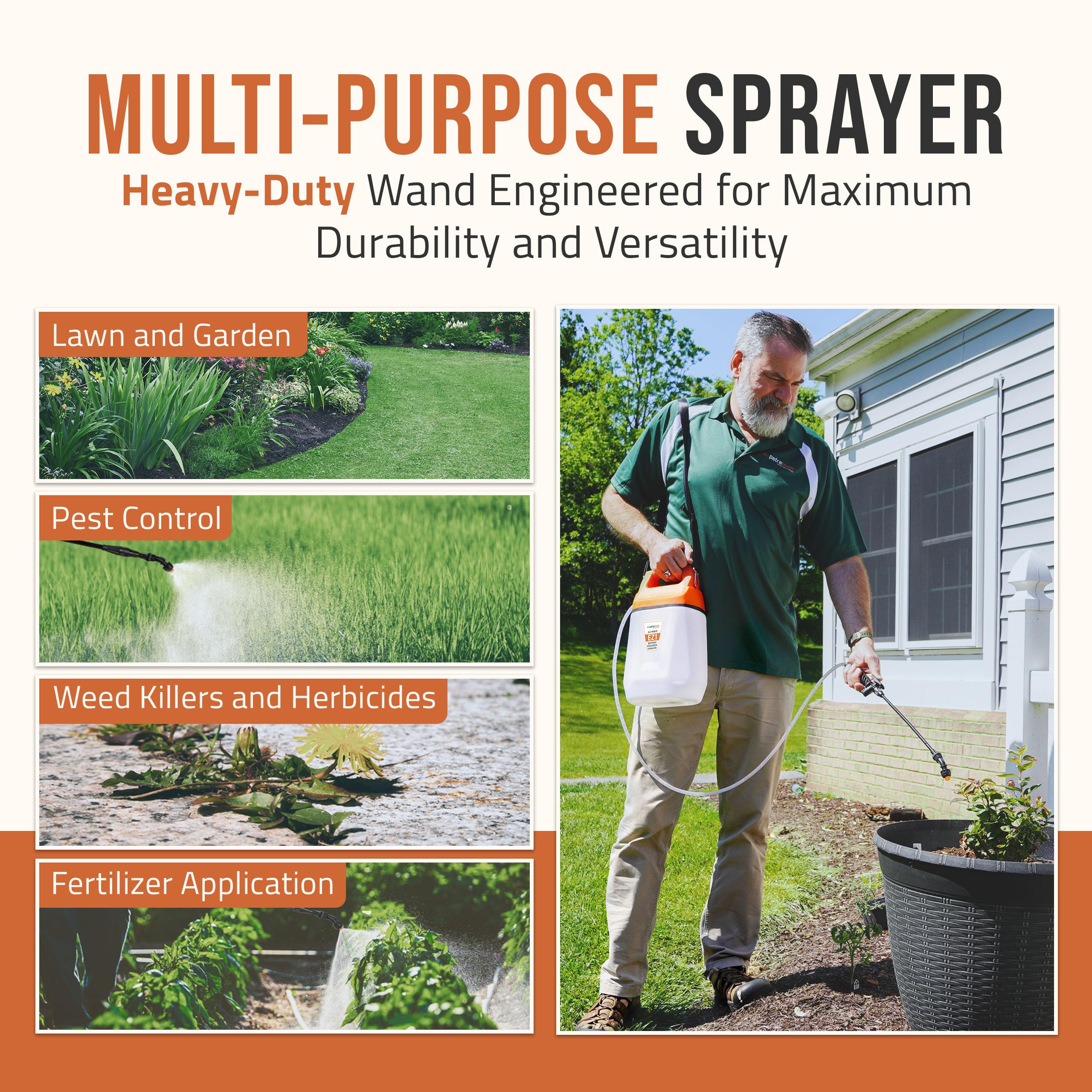 Snapklik.com : PetraTools EZ1 Battery Powered Sprayer 1 Gallon - Lawn ...