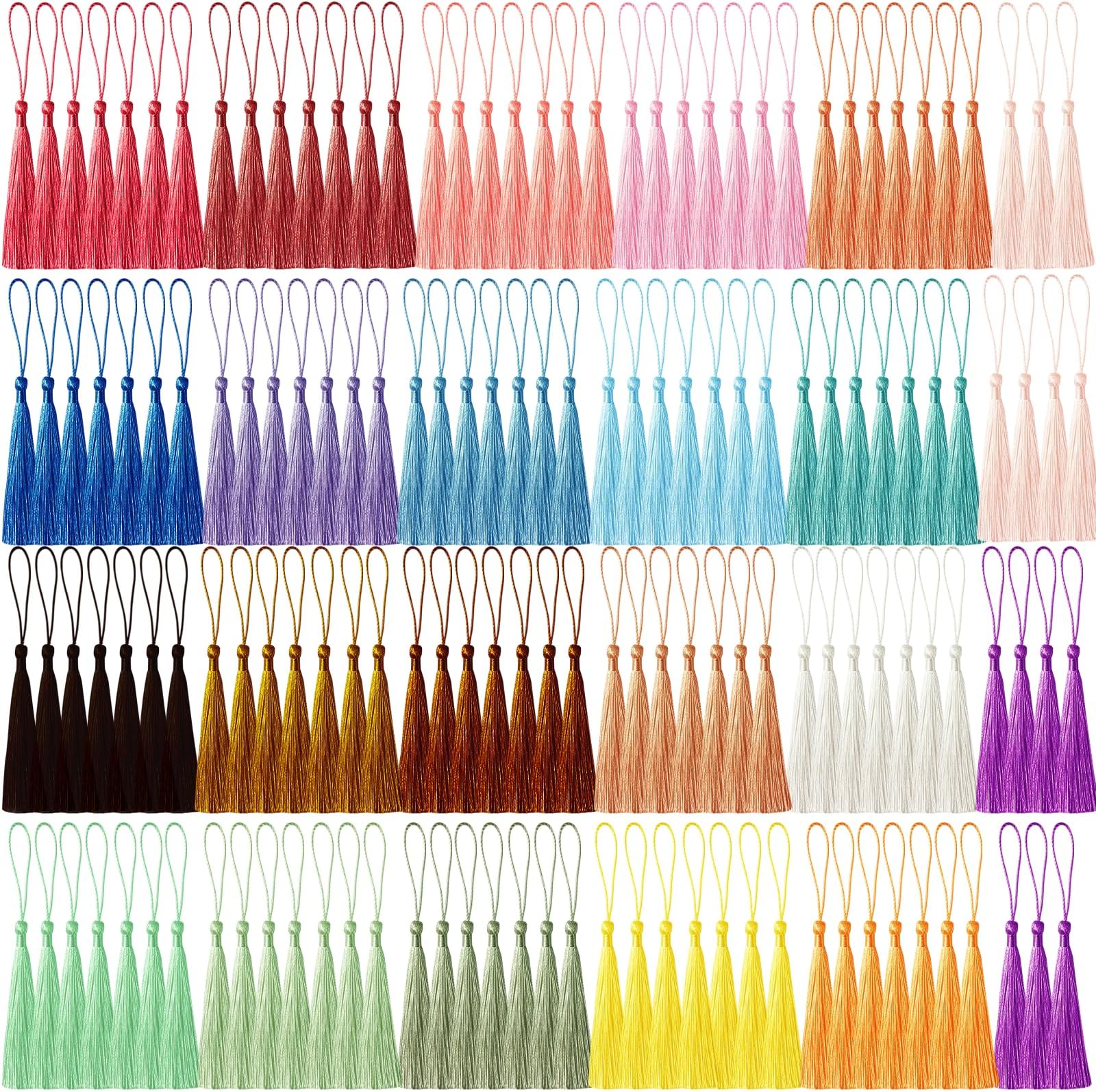 Amazon.com: MUXGOA 154 Pcs Bookmark Tassels Bulk for Crafts,Key Chain Tassels for Jewelry Making ...