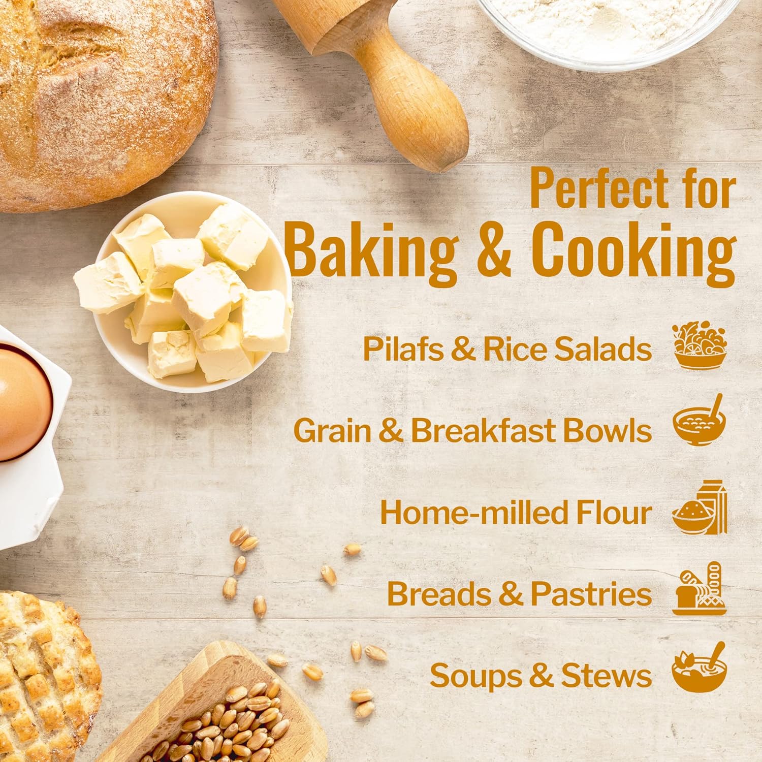 Grand Teton – Ancient Grains Emmer Bayas de trigo, 100% orgánicas ...