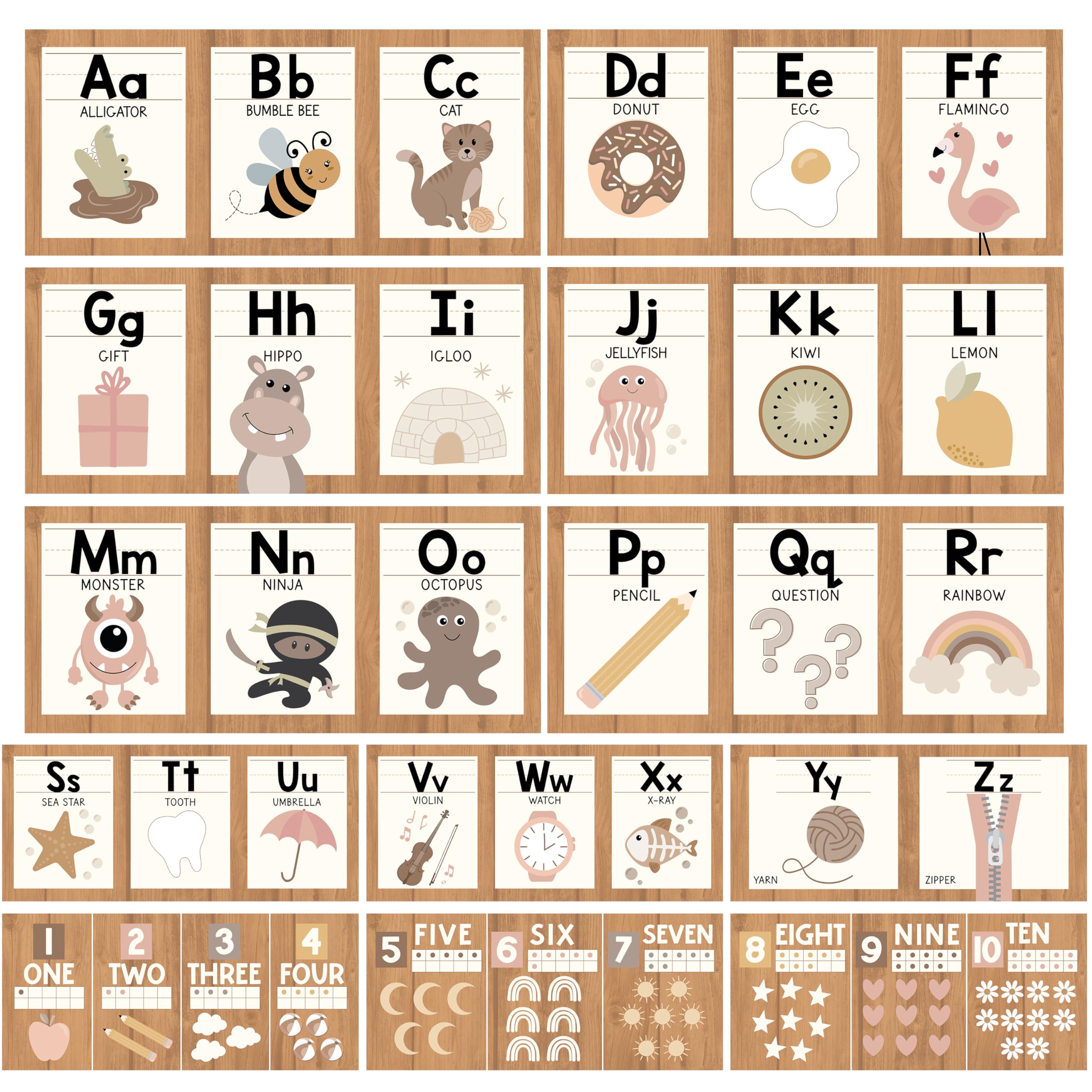 Snapklik.com : Alphabet For Classroom Wall - ABC Letters And Numbers ...